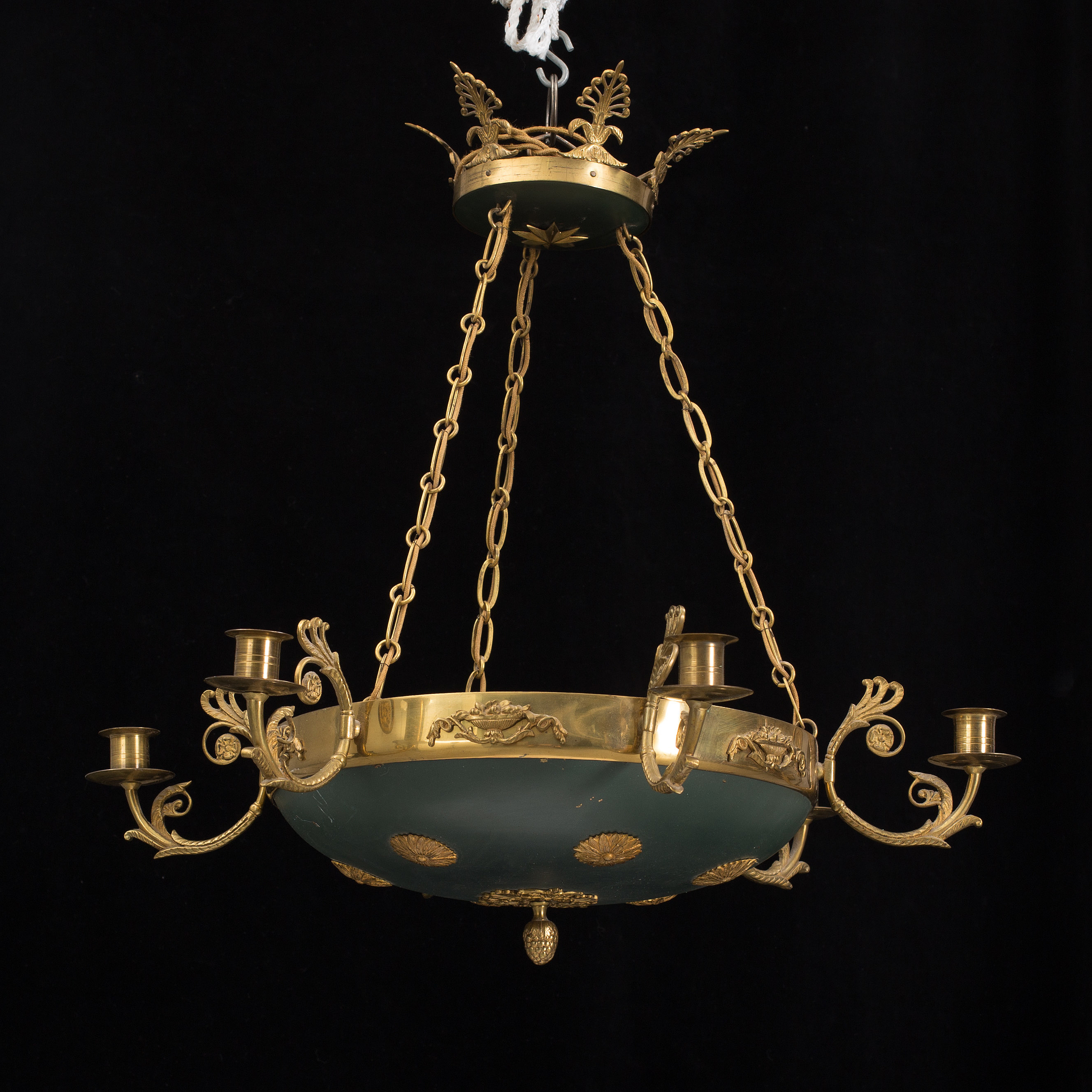 An empire style ceiling lamp, about 1900. - Bukowskis