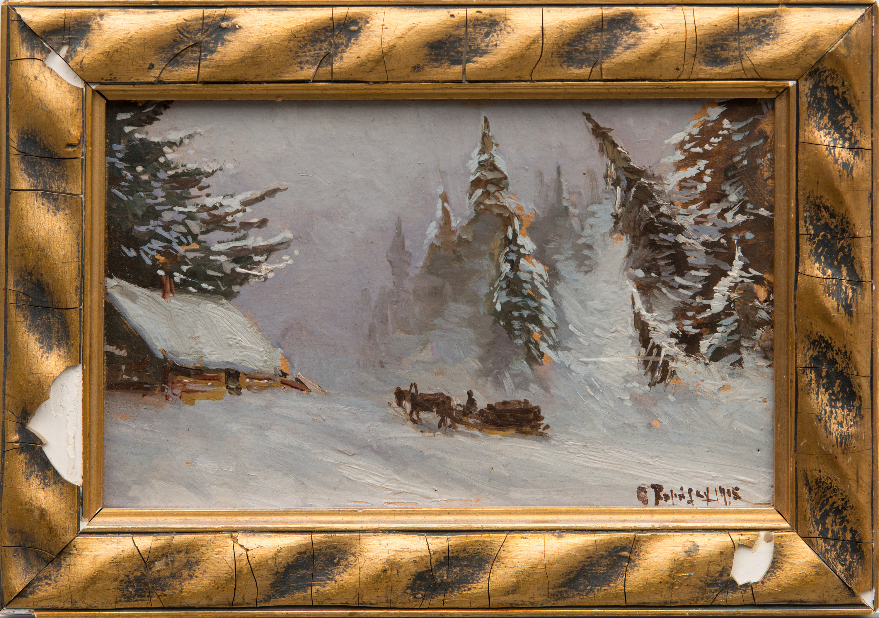 GRIGORY ROSINSKY, olja på kartong, signerad och daterad 1905. - Bukowskis