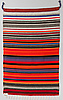 A Finnish raanu wall textile, handwoven in Lapland. Circa 176x115 cm ...