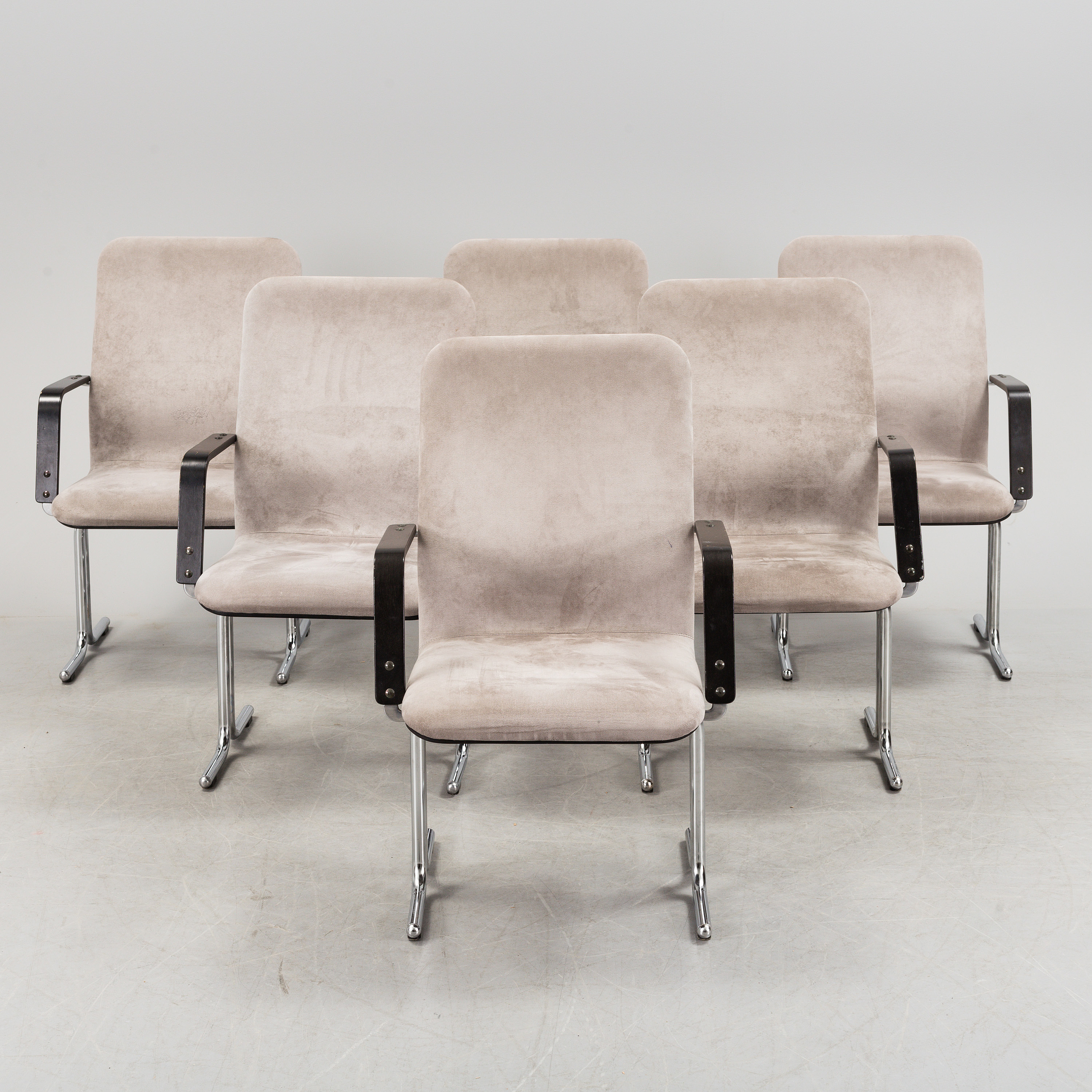 YRJÖ KUKKAPURO, six 'Fysio' chairs from Avarte, Finland, late 20th ...