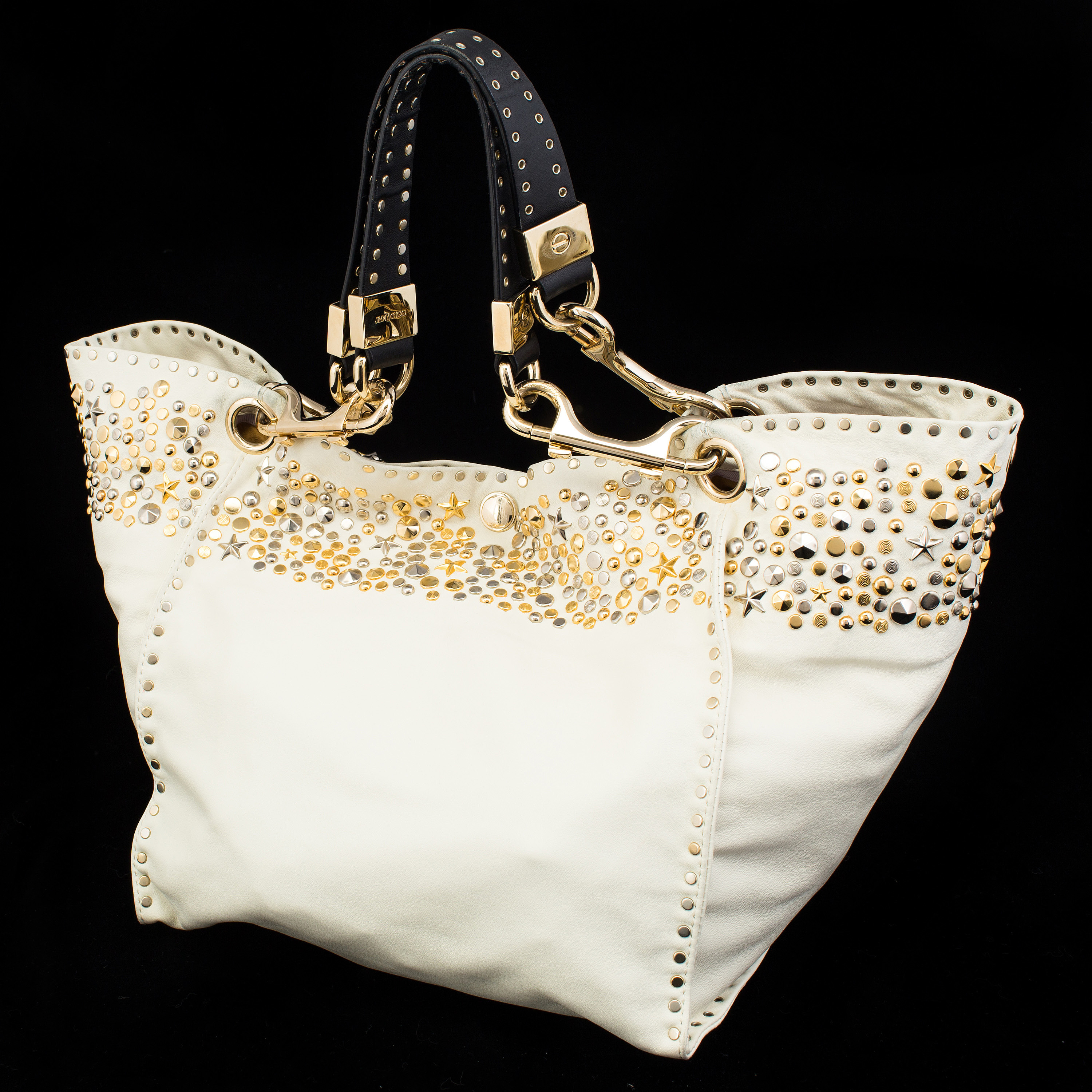 A white leather bag from Jimmy Choo. - Bukowskis