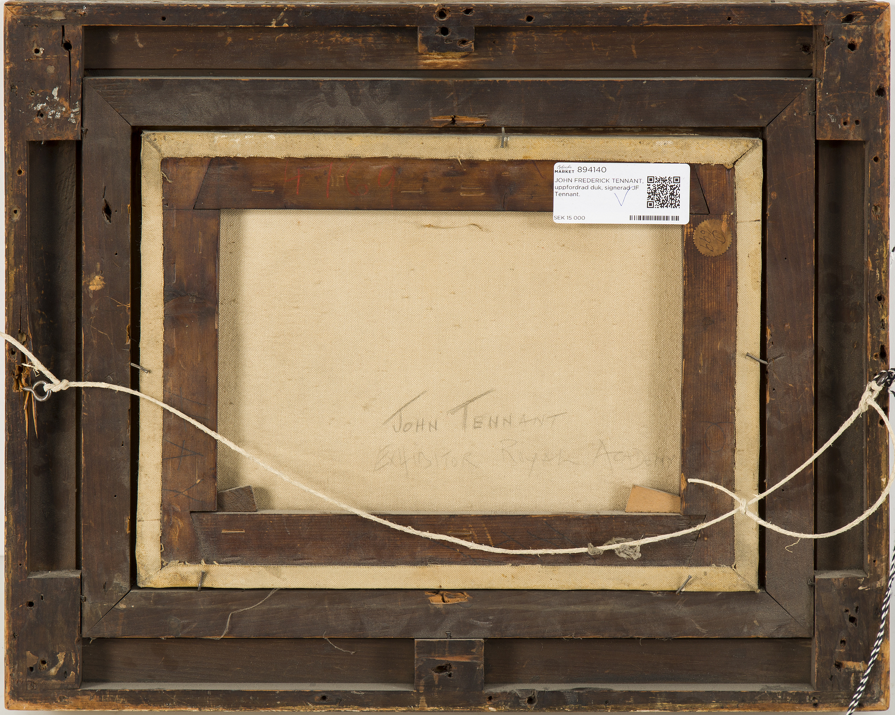 JOHN FREDERICK TENNANT, relined canvas, signed JF Tennant. - Bukowskis