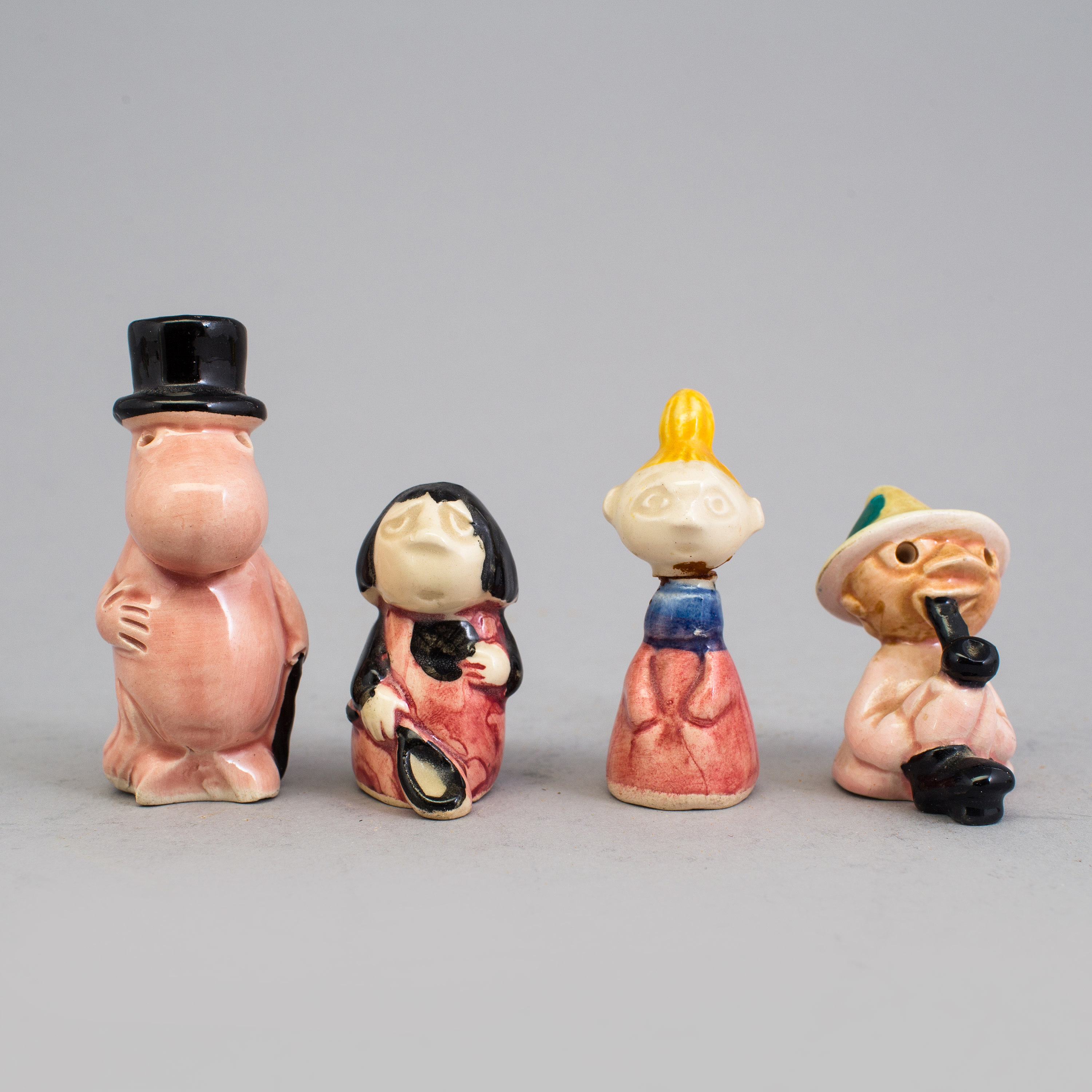 SIGNE HAMMARSTEN-JANSSON, eight moomin ceramic characters by Arabia in ...