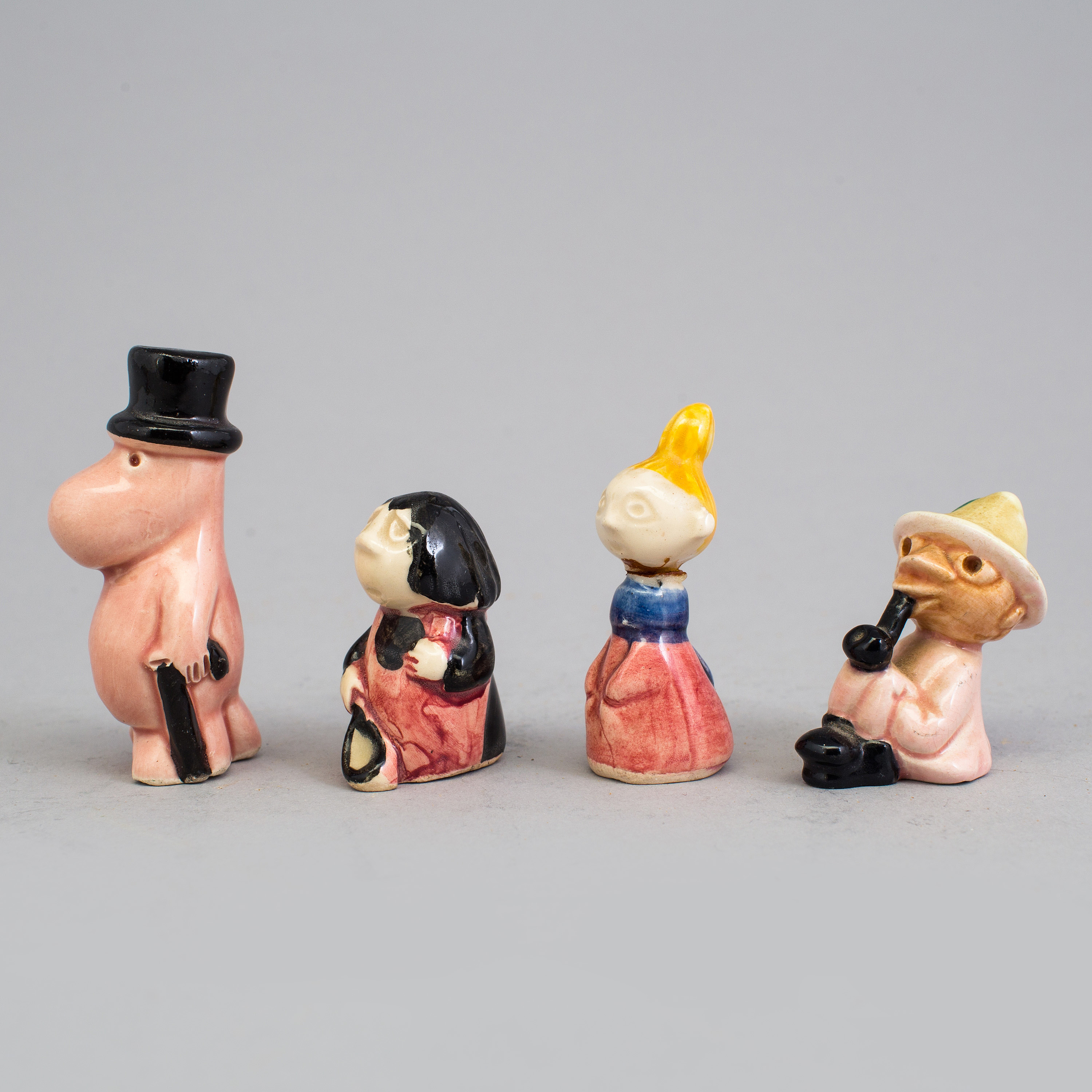 SIGNE HAMMARSTEN-JANSSON, eight moomin ceramic characters by Arabia in ...
