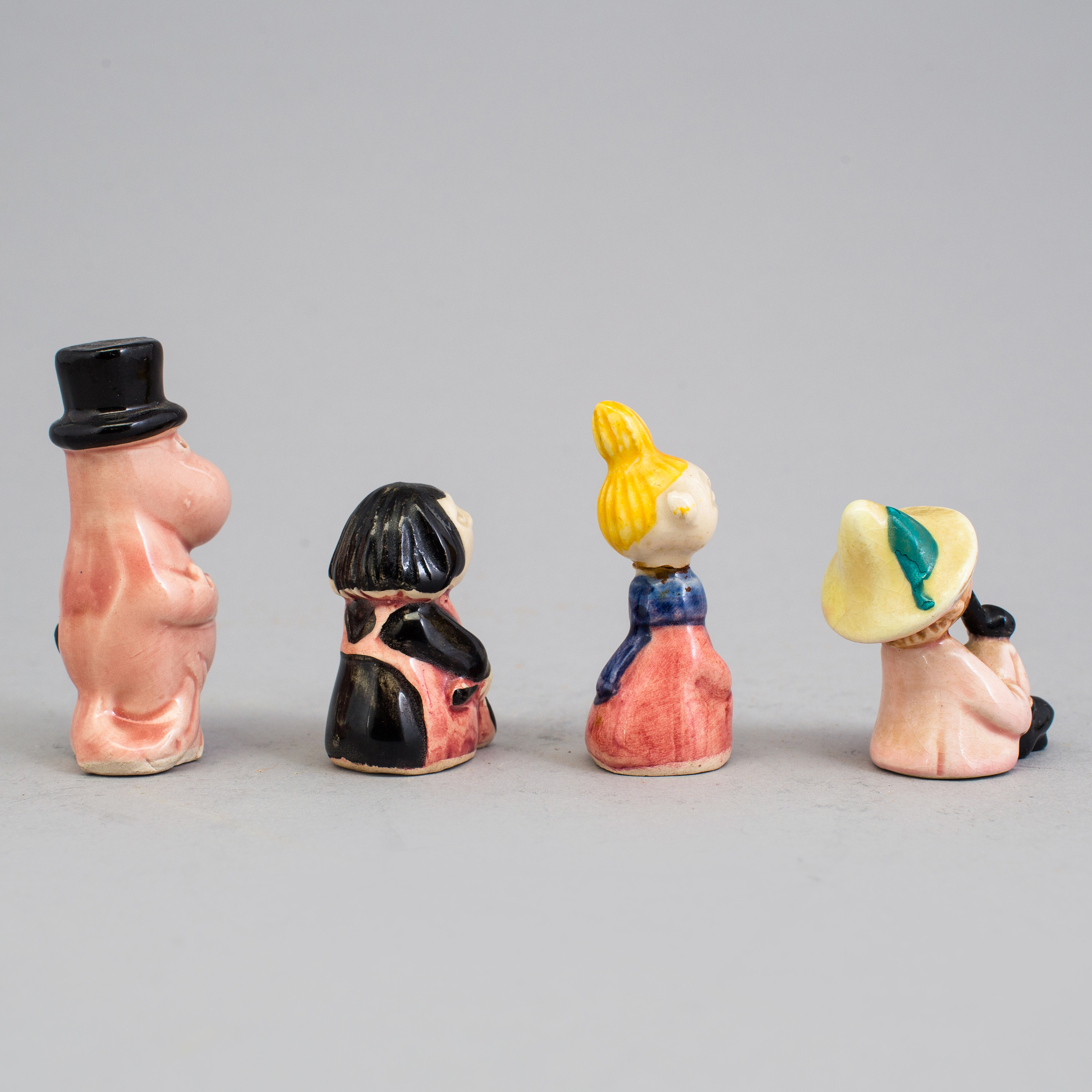 SIGNE HAMMARSTEN-JANSSON, eight moomin ceramic characters by Arabia in ...
