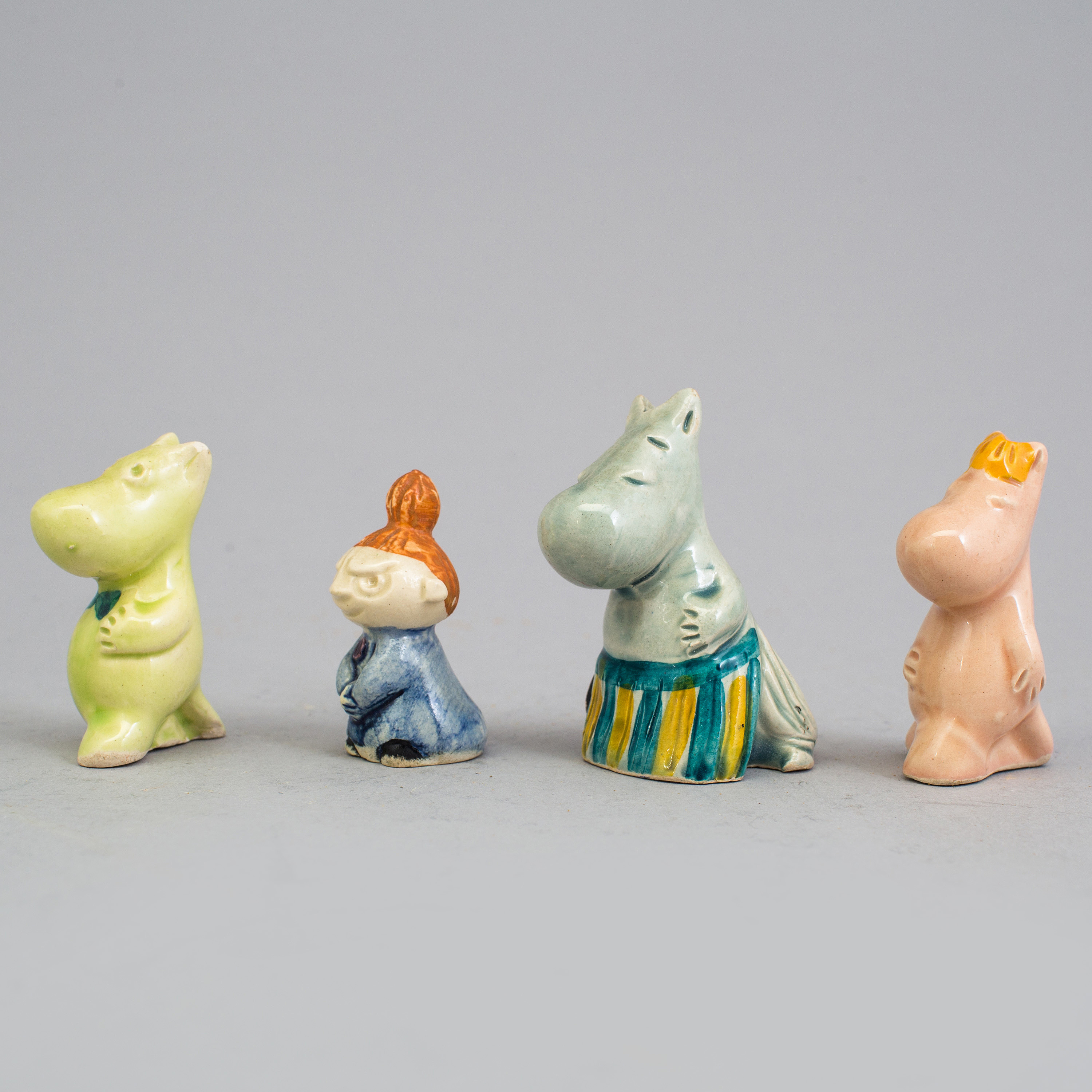SIGNE HAMMARSTEN-JANSSON, eight moomin ceramic characters by Arabia in ...