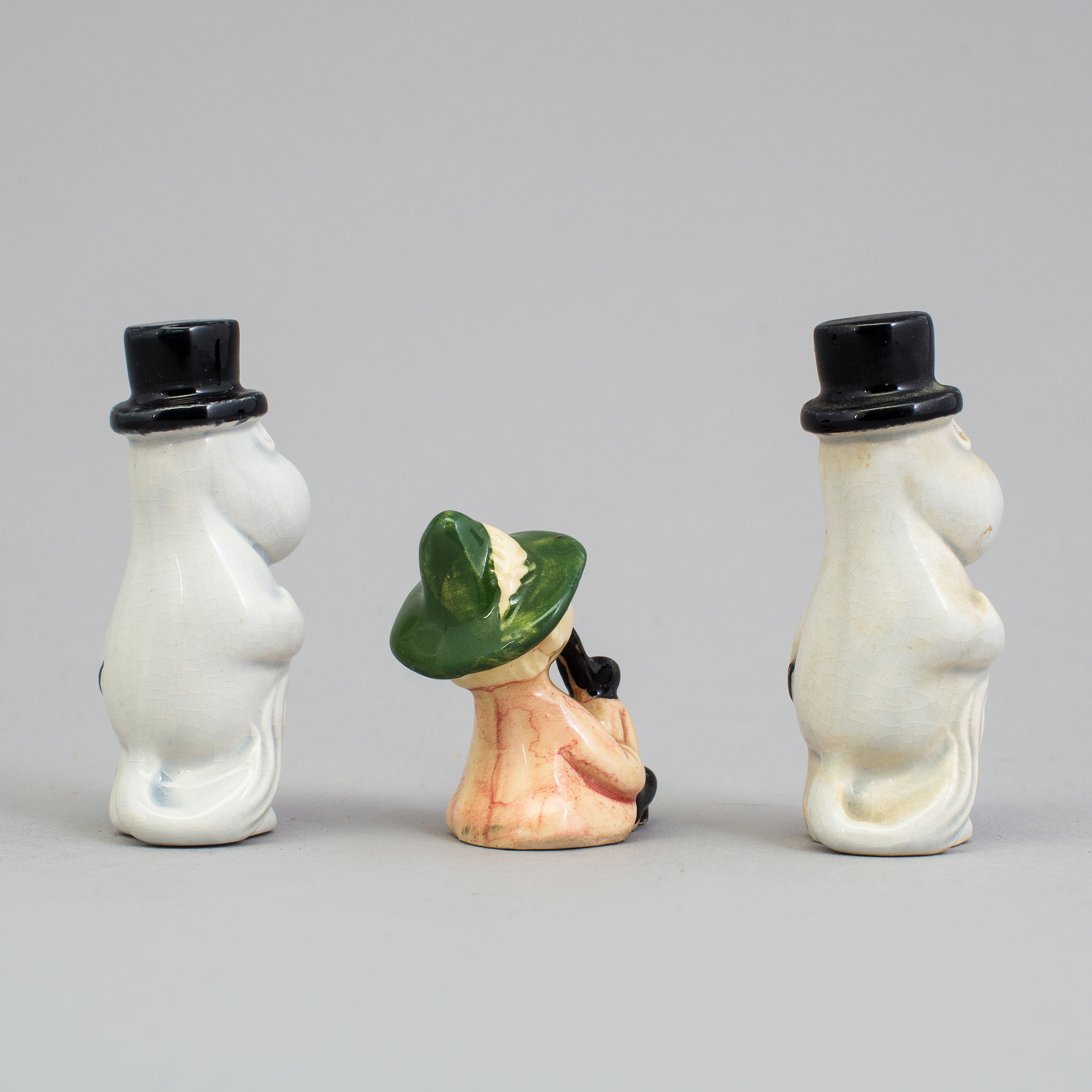SIGNE HAMMARSTEN-JANSSON, three moomin ceramic characters by Arabia in ...