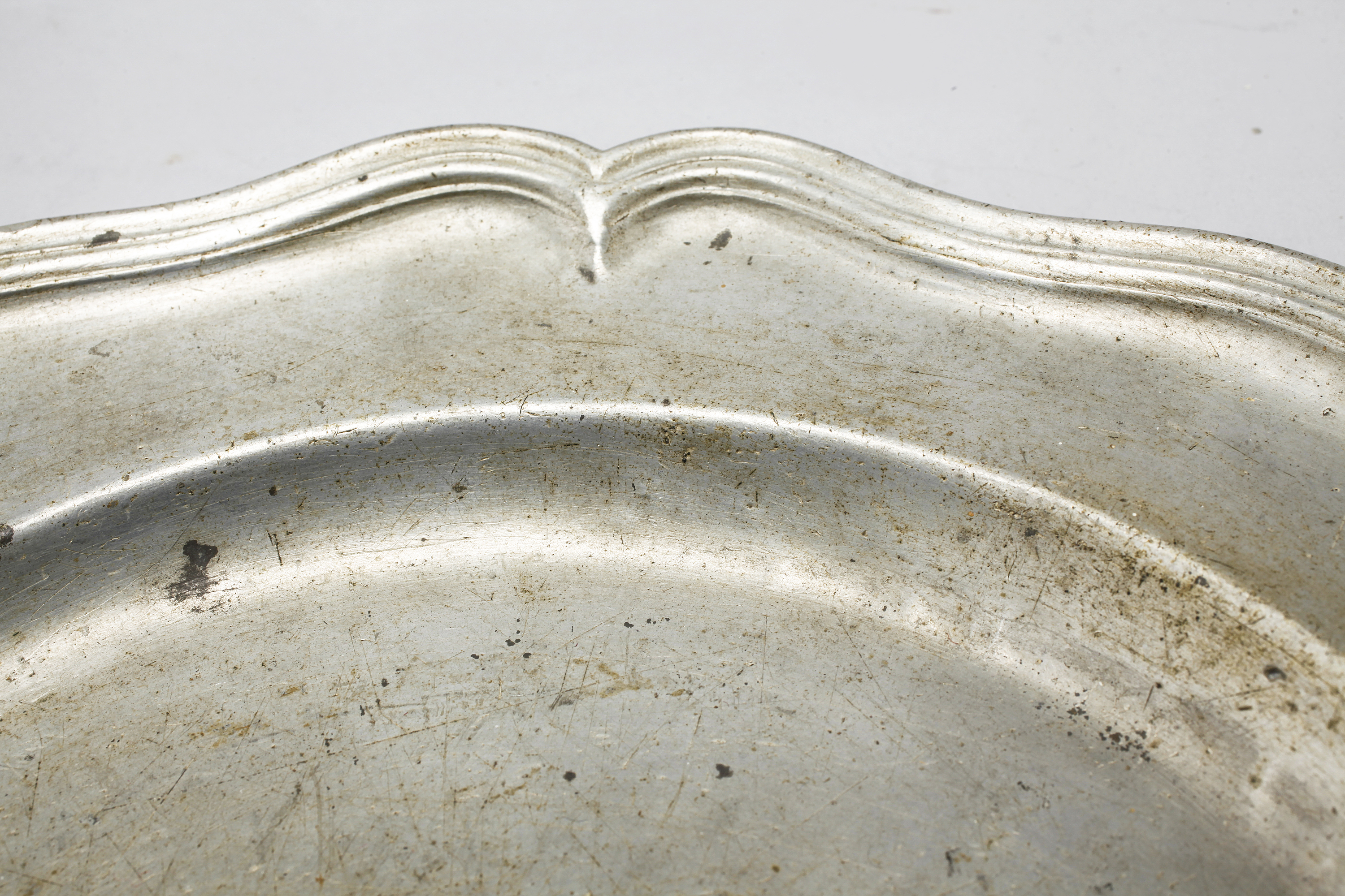 A pair of pewter dishes, made by Johan Gustaf Ryman in Stockholm 1778 ...