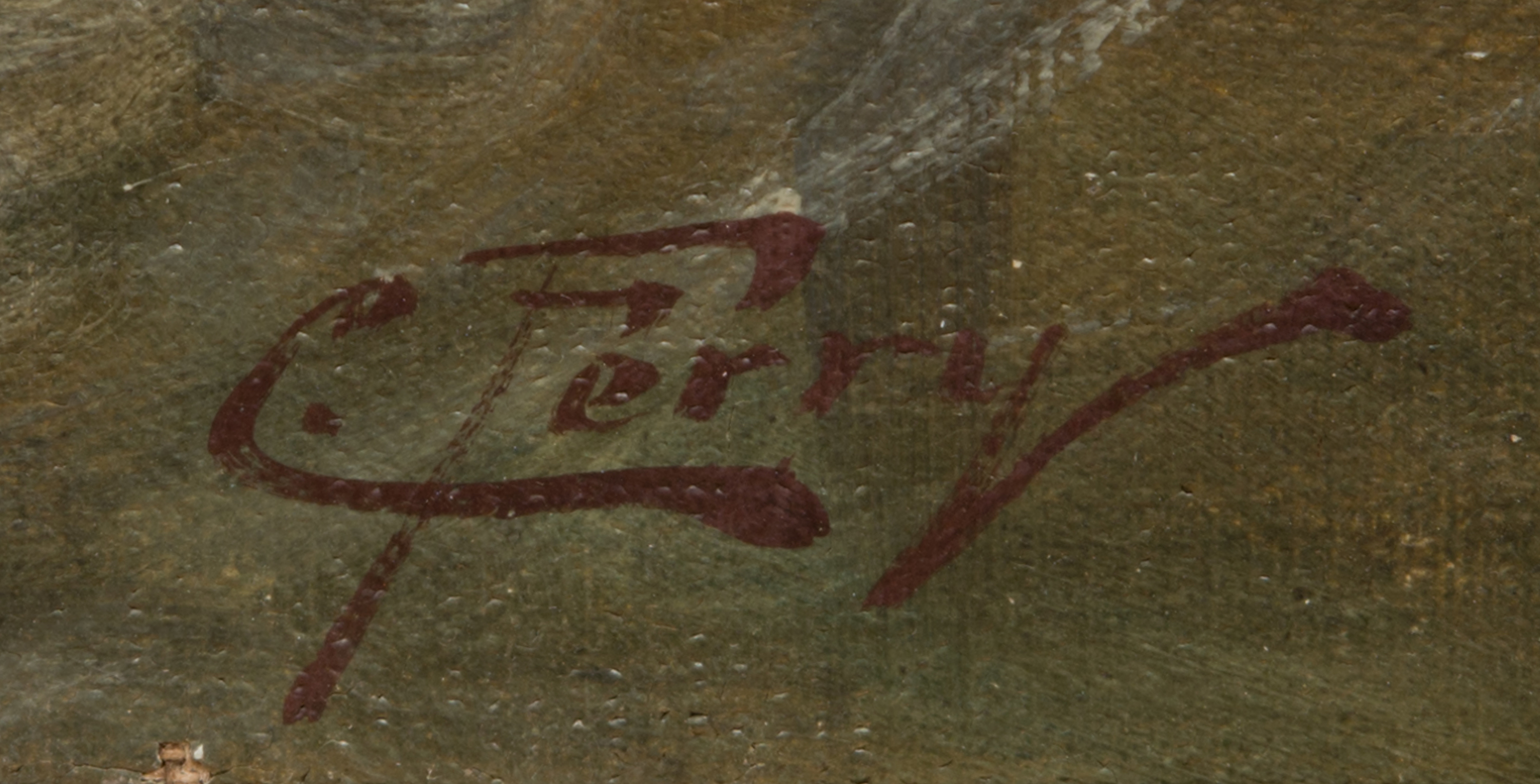 UNKNOWN ARTIST, oil on canvas, signed C. Ferry. - Bukowskis