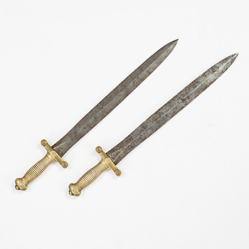 A pair of French military daggers from the first half of the 19th ...