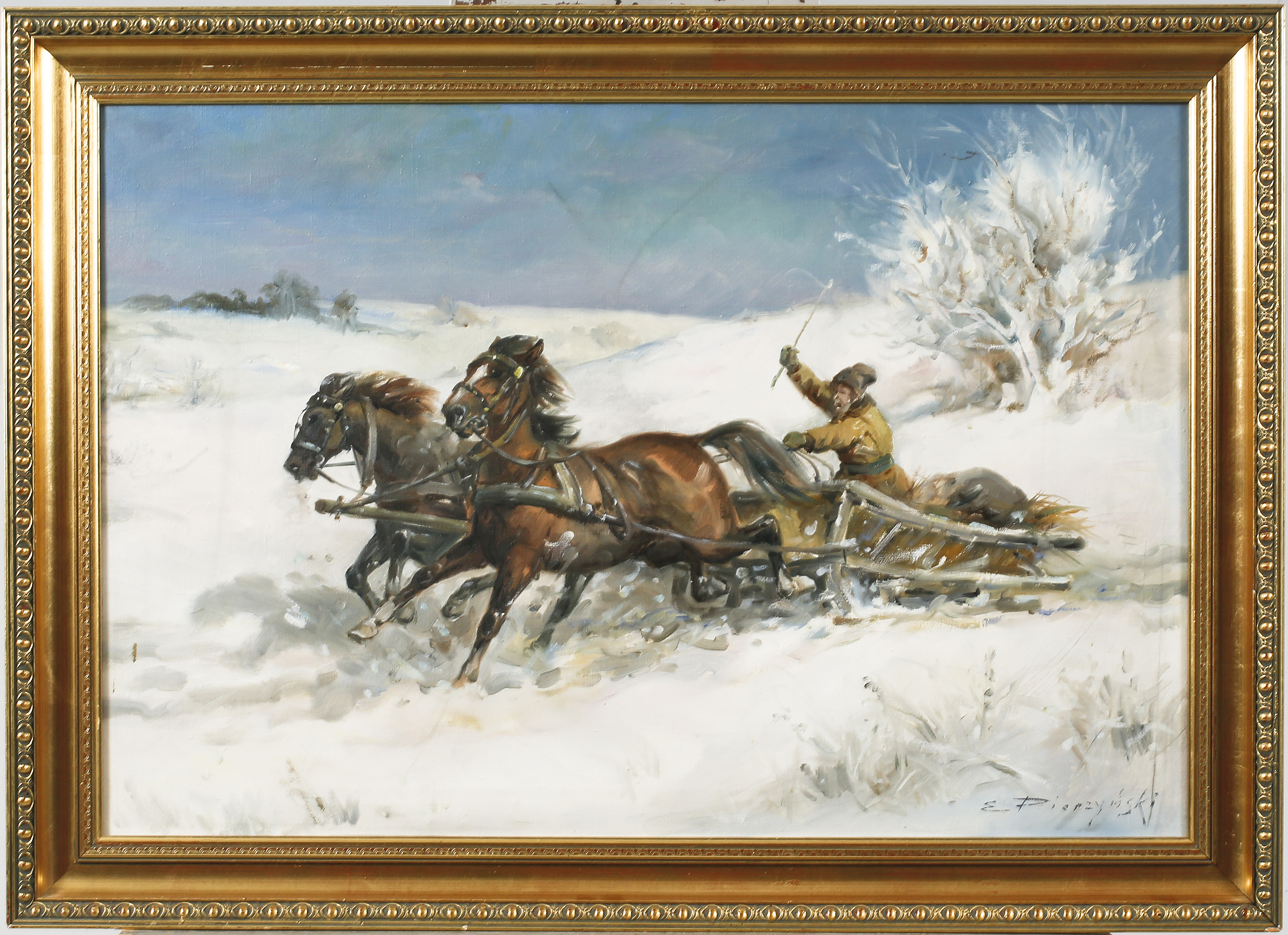 EDWARD PIERZYNSKI, oil on canvas, signed. - Bukowskis