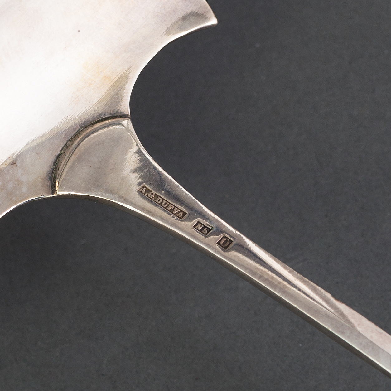 A pair of plated silver spoons, AG Dufva, Stockholm, late 19th century ...