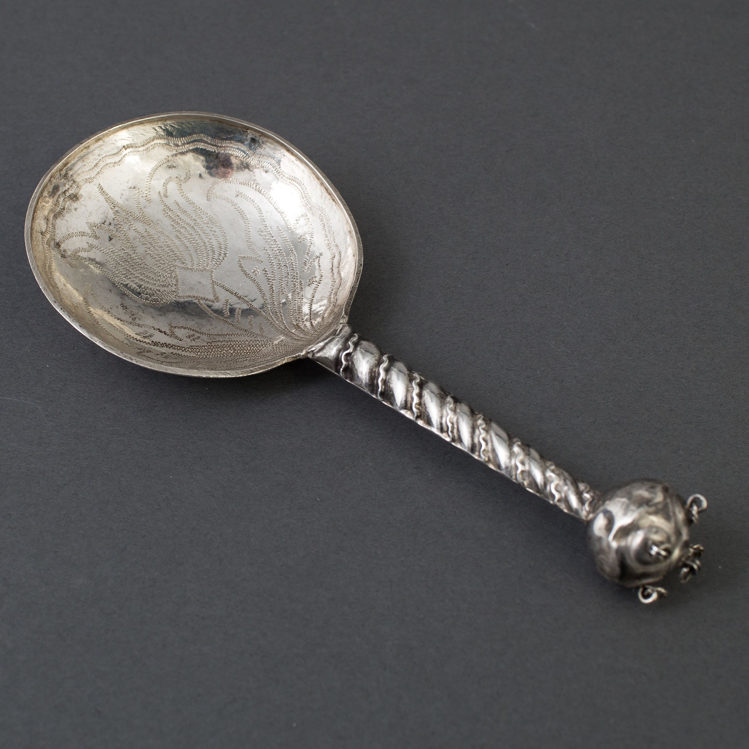 A Swedish 18th century silver spoon, mark of Christian Hallenborg ...
