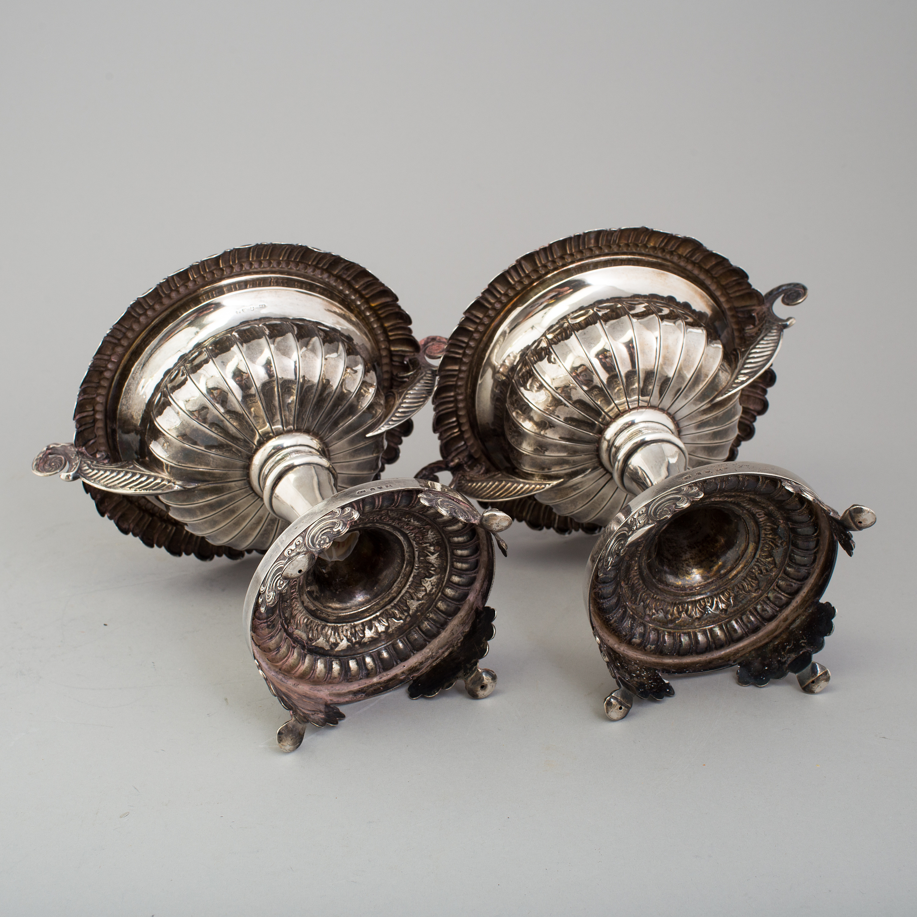 GUSTAF FOLCKER, sockerskålar, ett par, silver, senempire, Stockholm ...