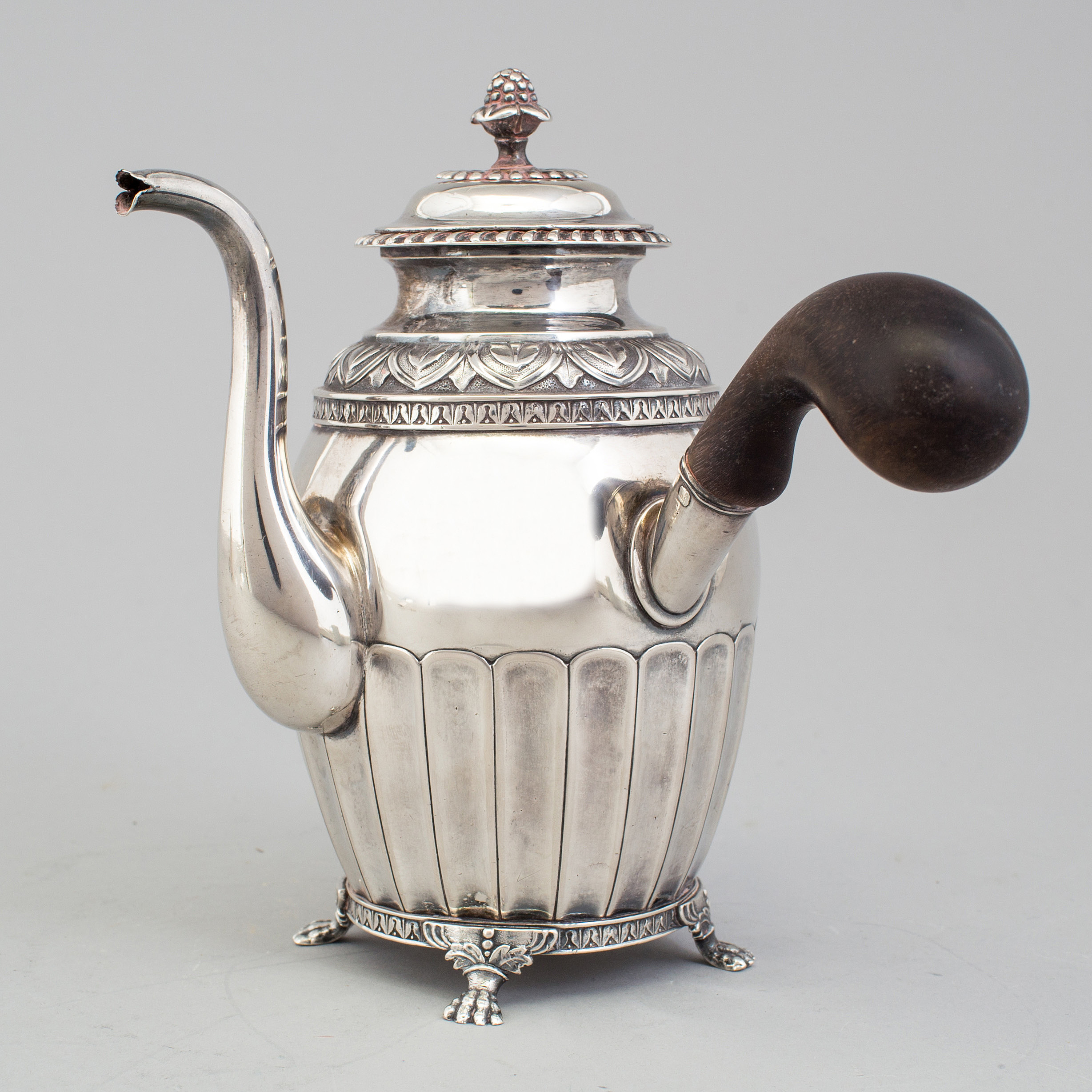 GUSTAF FOLCKER, kaffekanna, silver, senempire, Stockholm, 1839. - Bukowskis