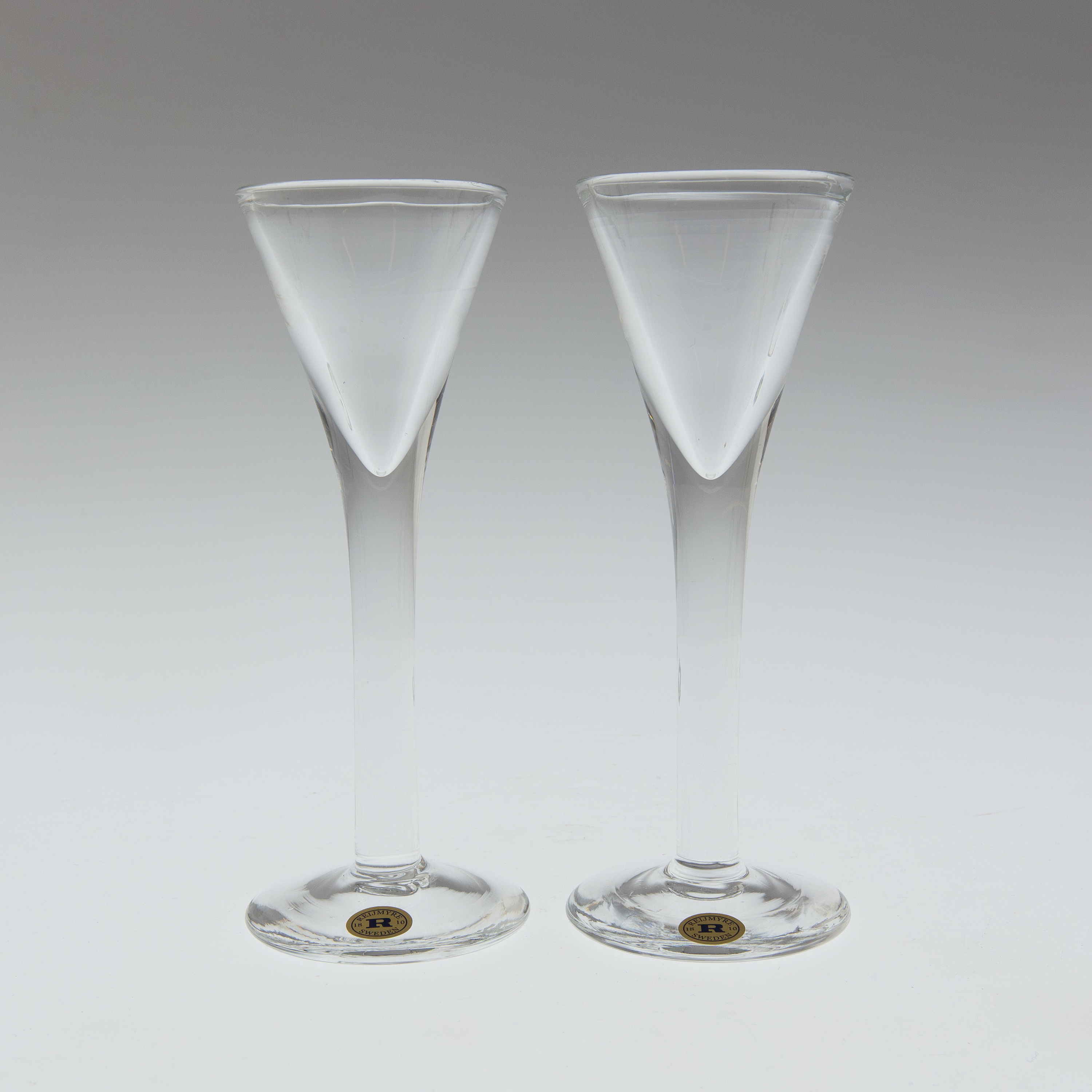 SNAPSGLAS, 12 st, "Antik", Reijmyre Glasbruk. - Bukowskis