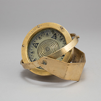 KOMPASS, mässing, A.B. Lyth, Stockholm, 1900-talets första hälft ...