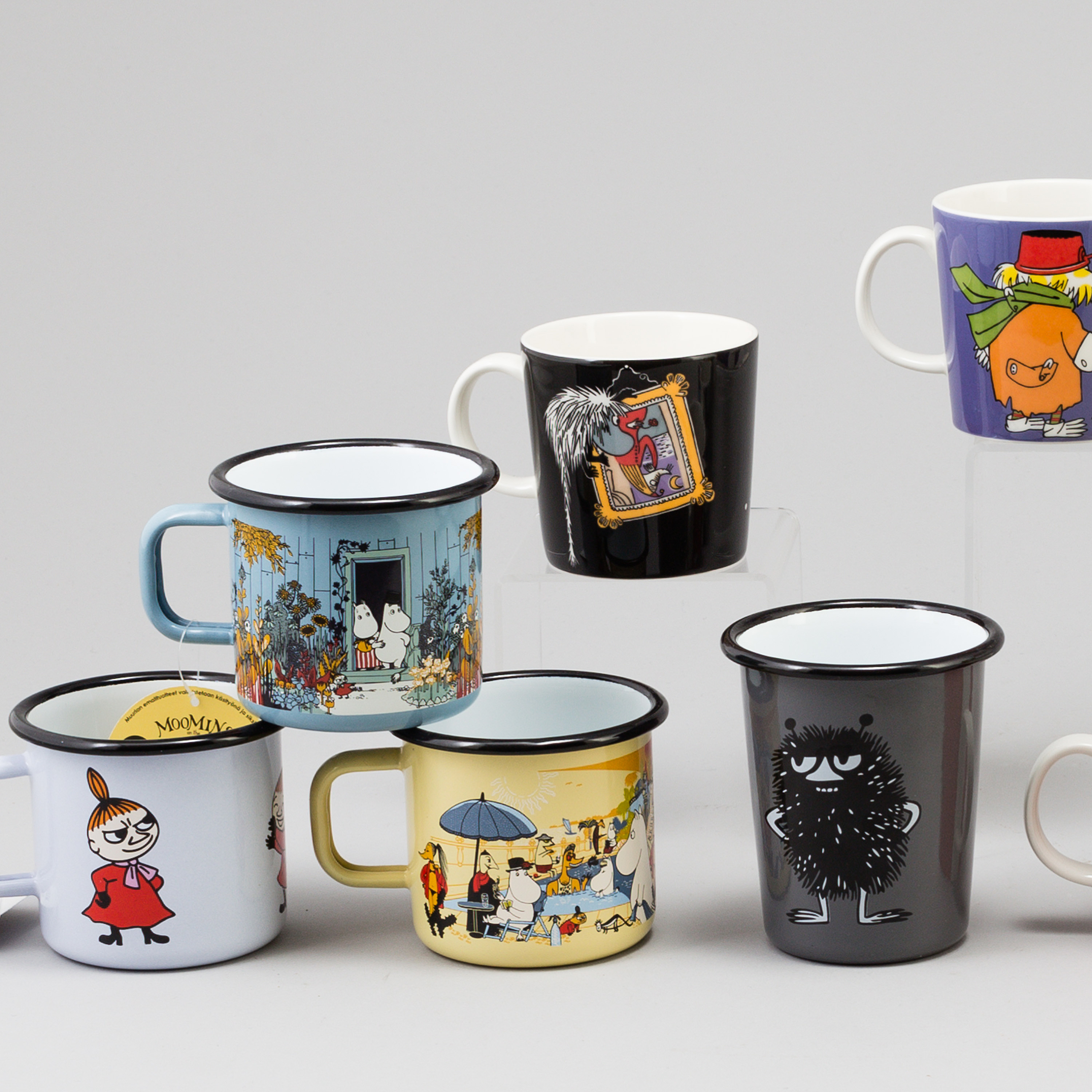 MUMIN MUGGAR,11+4 st. Moomin-Characters, Arabia, Finland. - Bukowskis