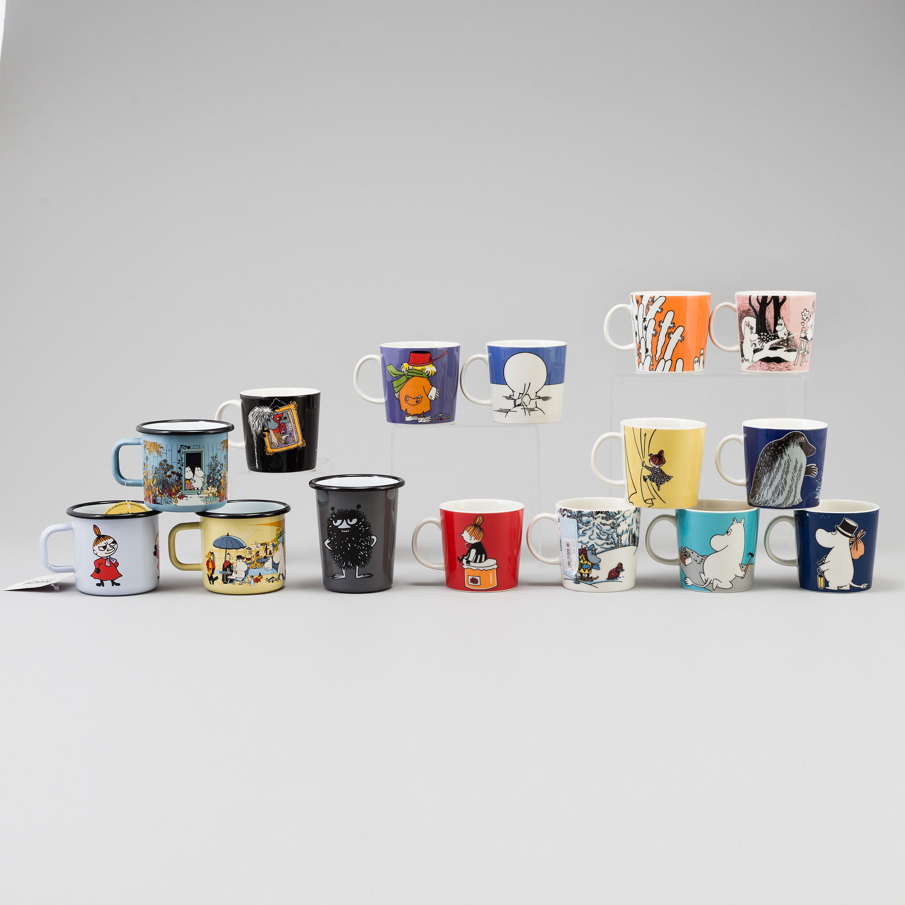 MUMIN MUGGAR,11+4 st. Moomin-Characters, Arabia, Finland. - Bukowskis