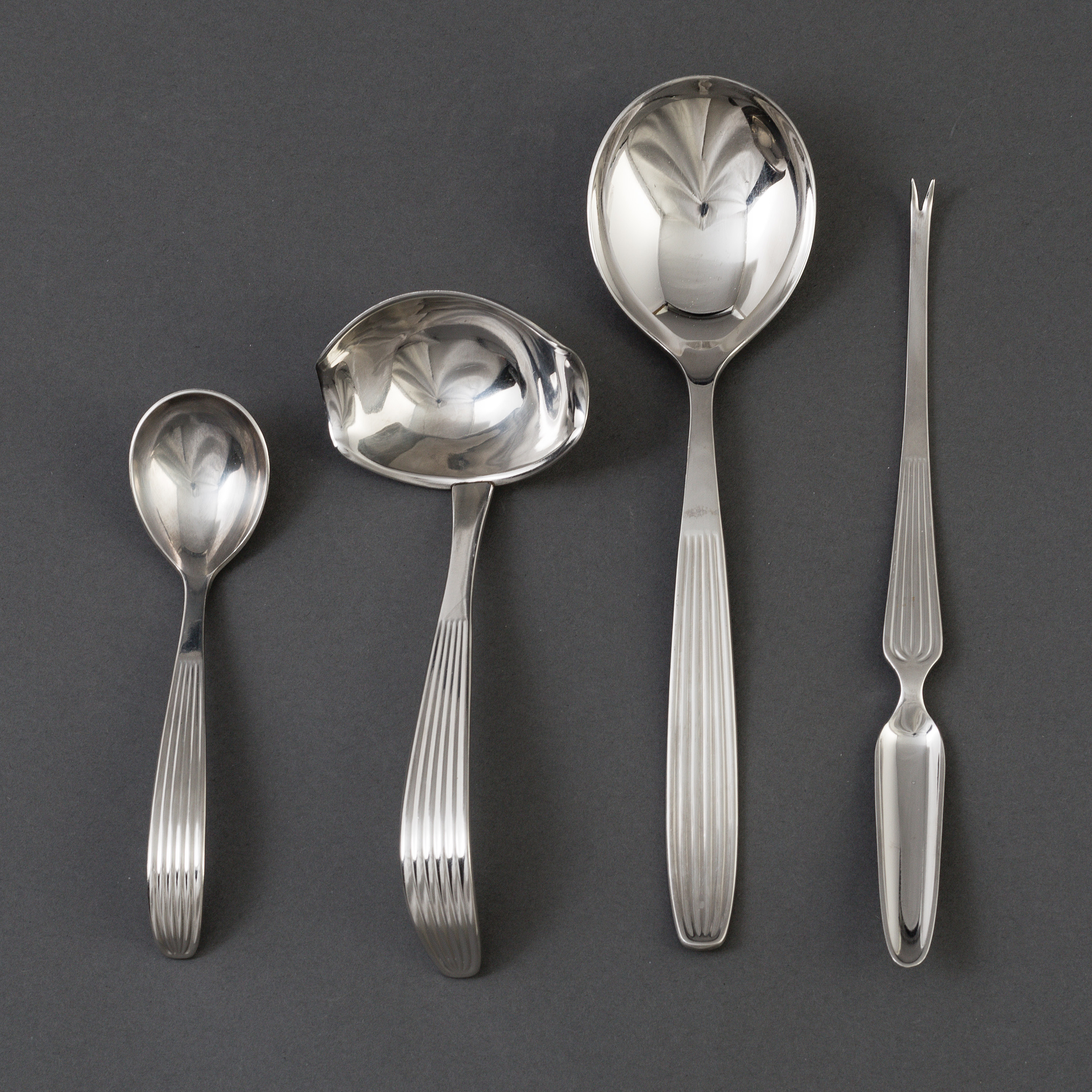 KAJ FRANCK, a 56 piece stainless steel "Scandia" cutlery service for ...