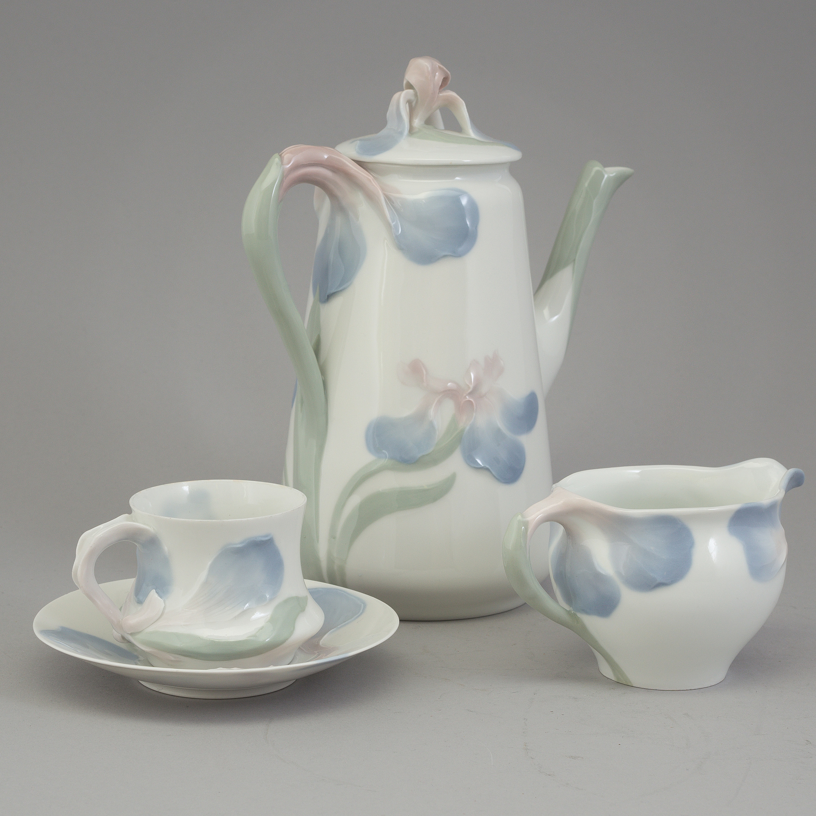 ALF WALLANDER, coffe set, "Iris", porcelain, Rörstrand, early 20th ...