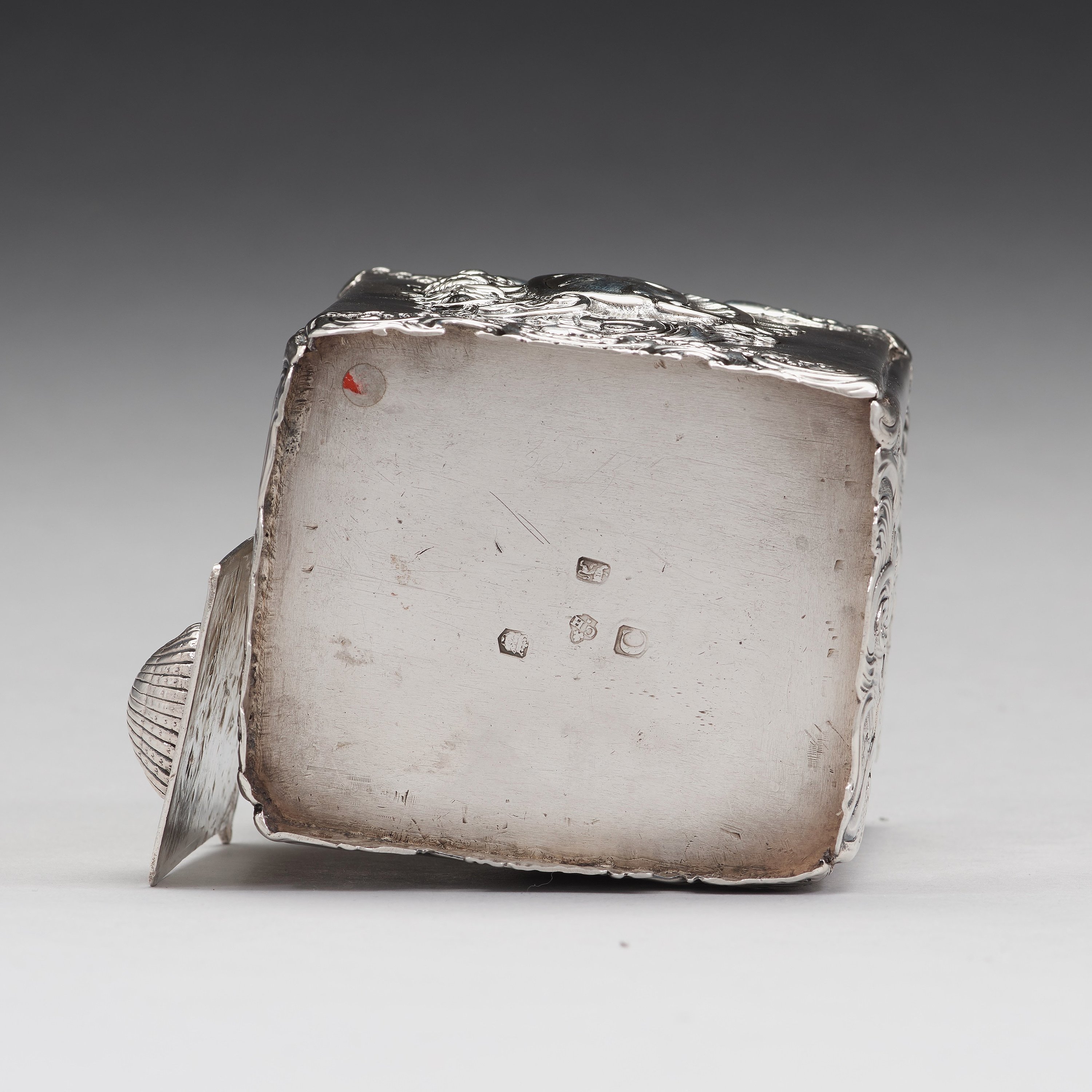 An English 18th century George II silver tea-caddy, mark of Christian ...