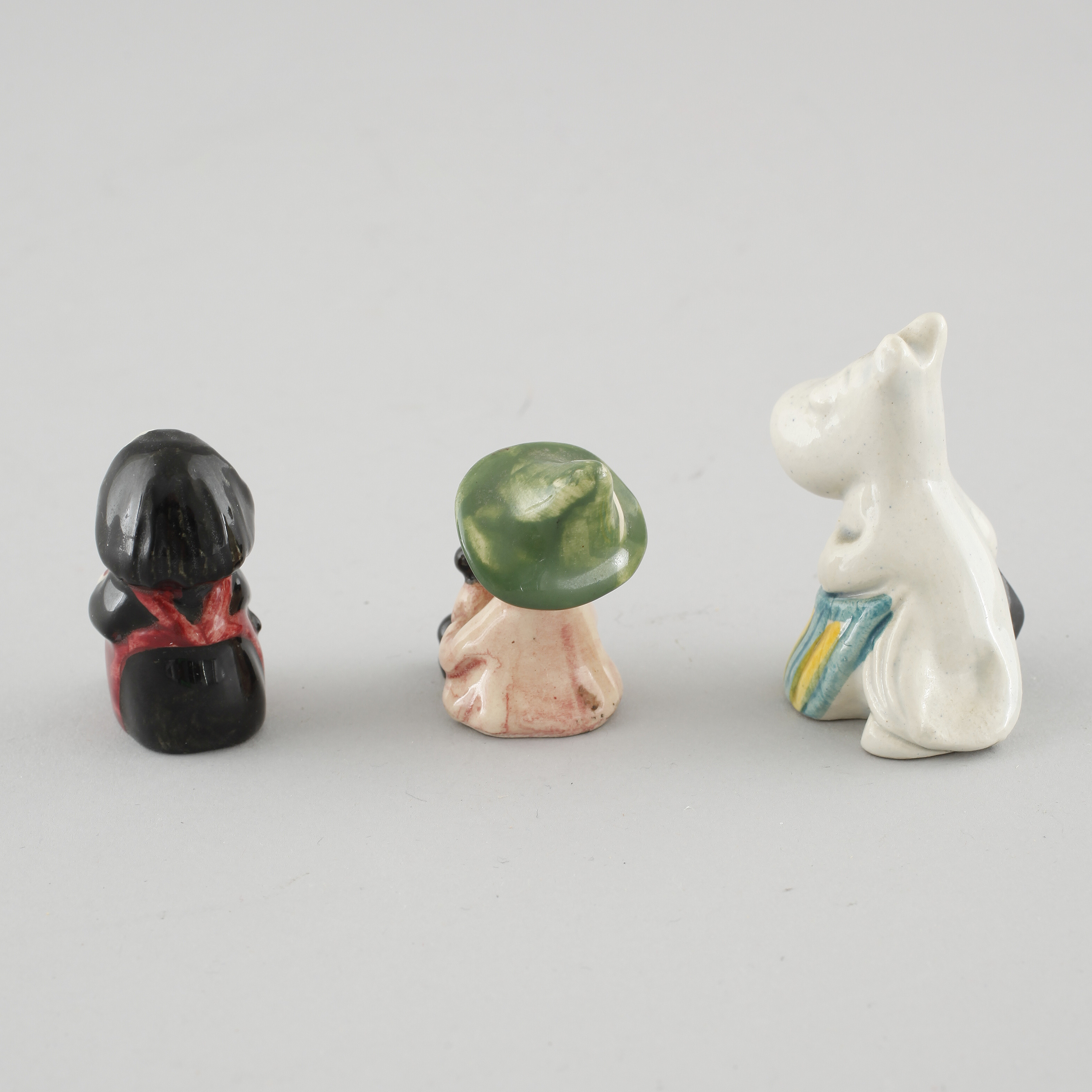 SIGNE HAMMARSTEN-JANSSON, muminfigurer 3 st, keramik, Arabia 1950-tal ...