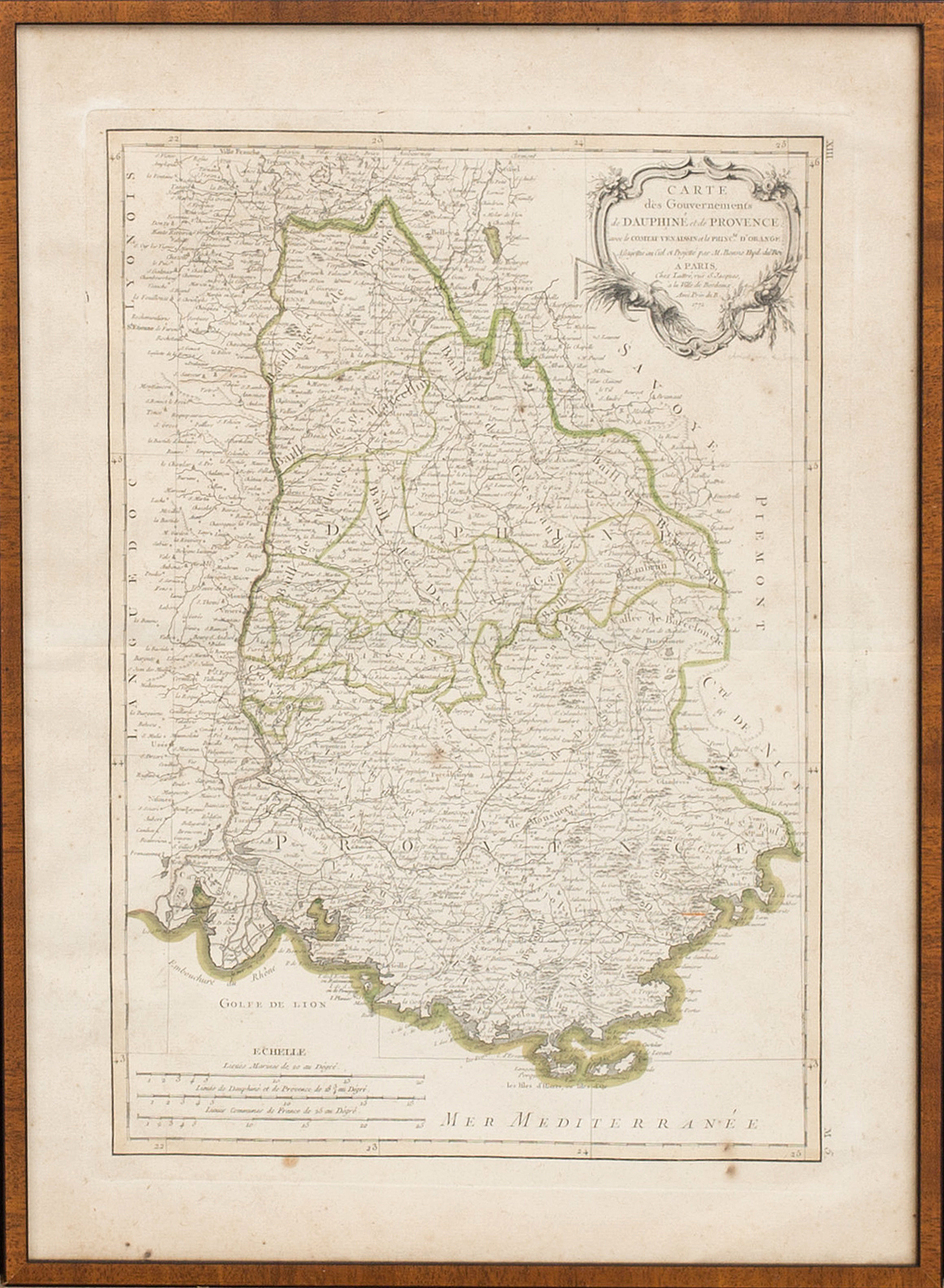 A SET OF TWO ENGRAVED MAPS, FRANCE, 18TH CENTURY. - Bukowskis
