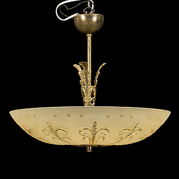A 1940´s ceiling light. Height ca 38 cm. - Bukowskis