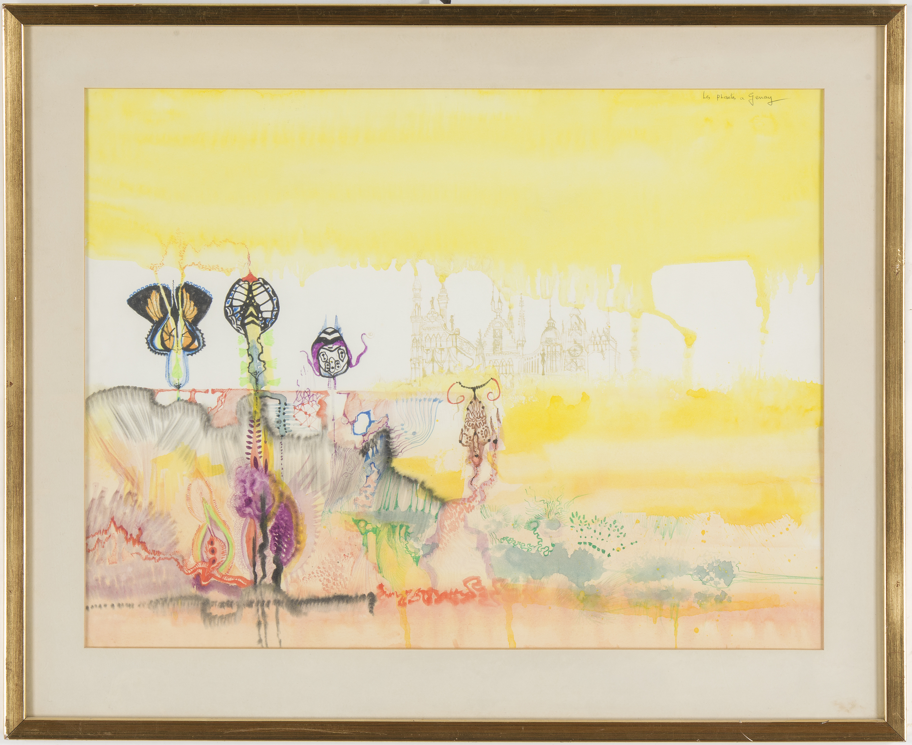 MARCEL GENAY, "le plants a genay", watercolor on paper, mixed media ...