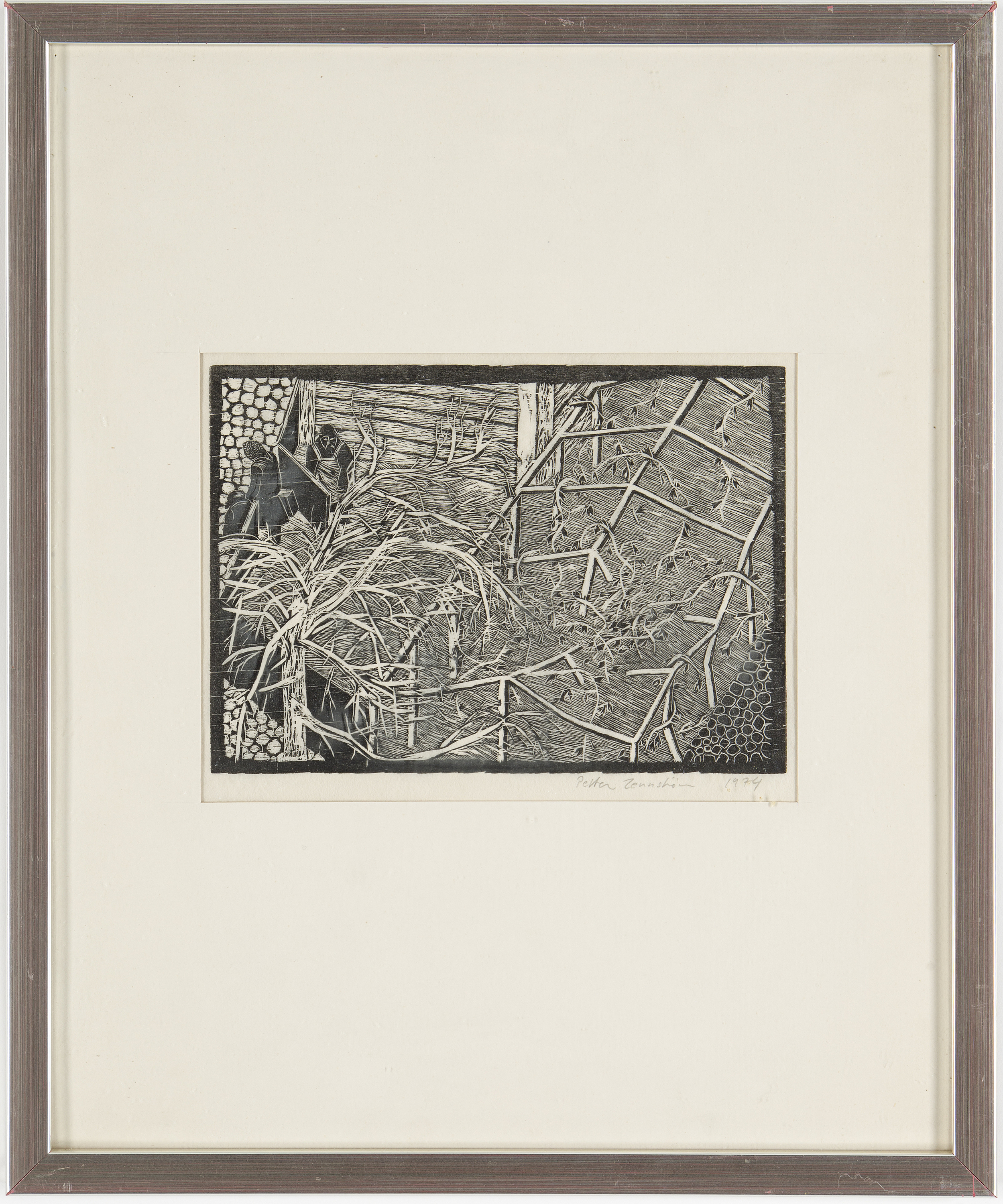 PETTER ZENNSTRÖM woodcut, signed and dated 1974. - Bukowskis