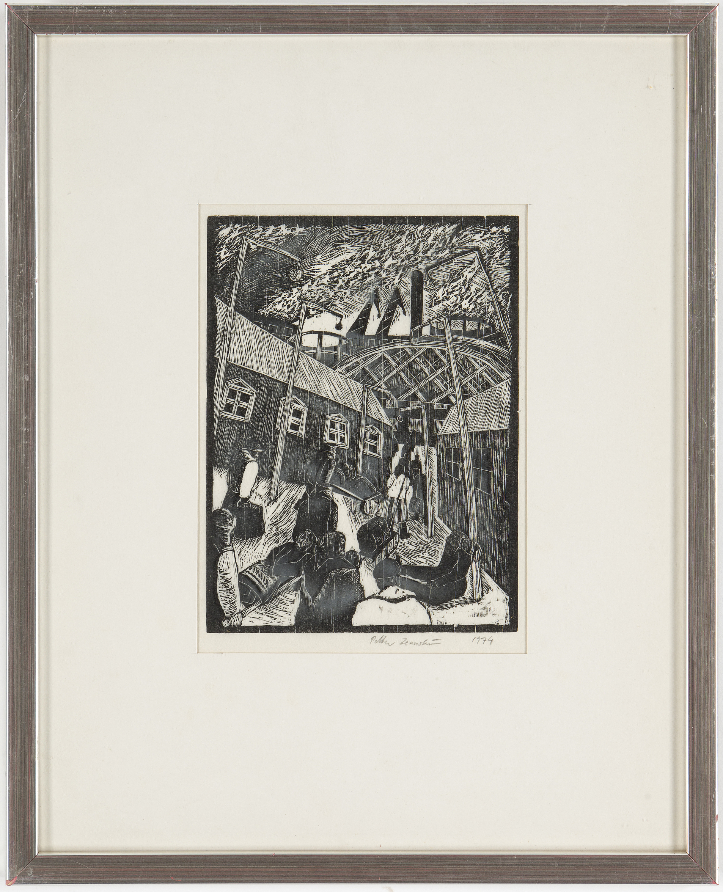 PETTER ZENNSTRÖM, träsnitt. Signerat Petter Zennström och daterat 1974 ...