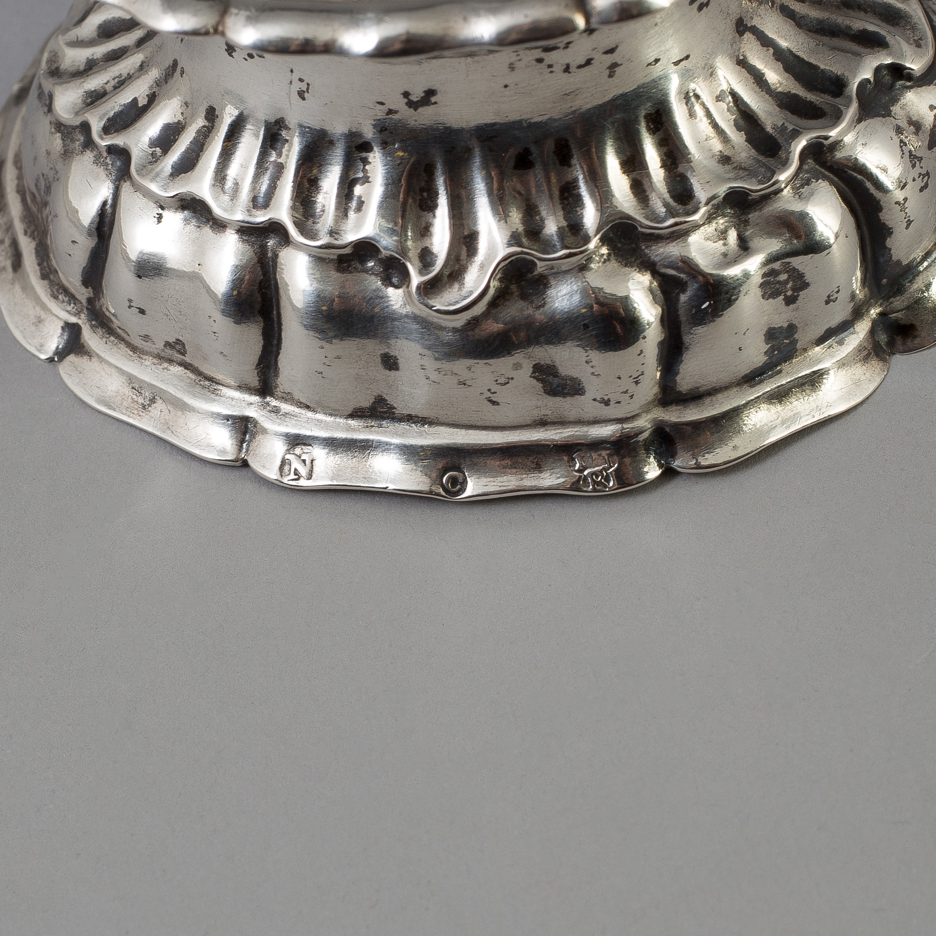Two silver parcel gilt salt cellars, mark of Johann Jacob Rösch (1764 ...