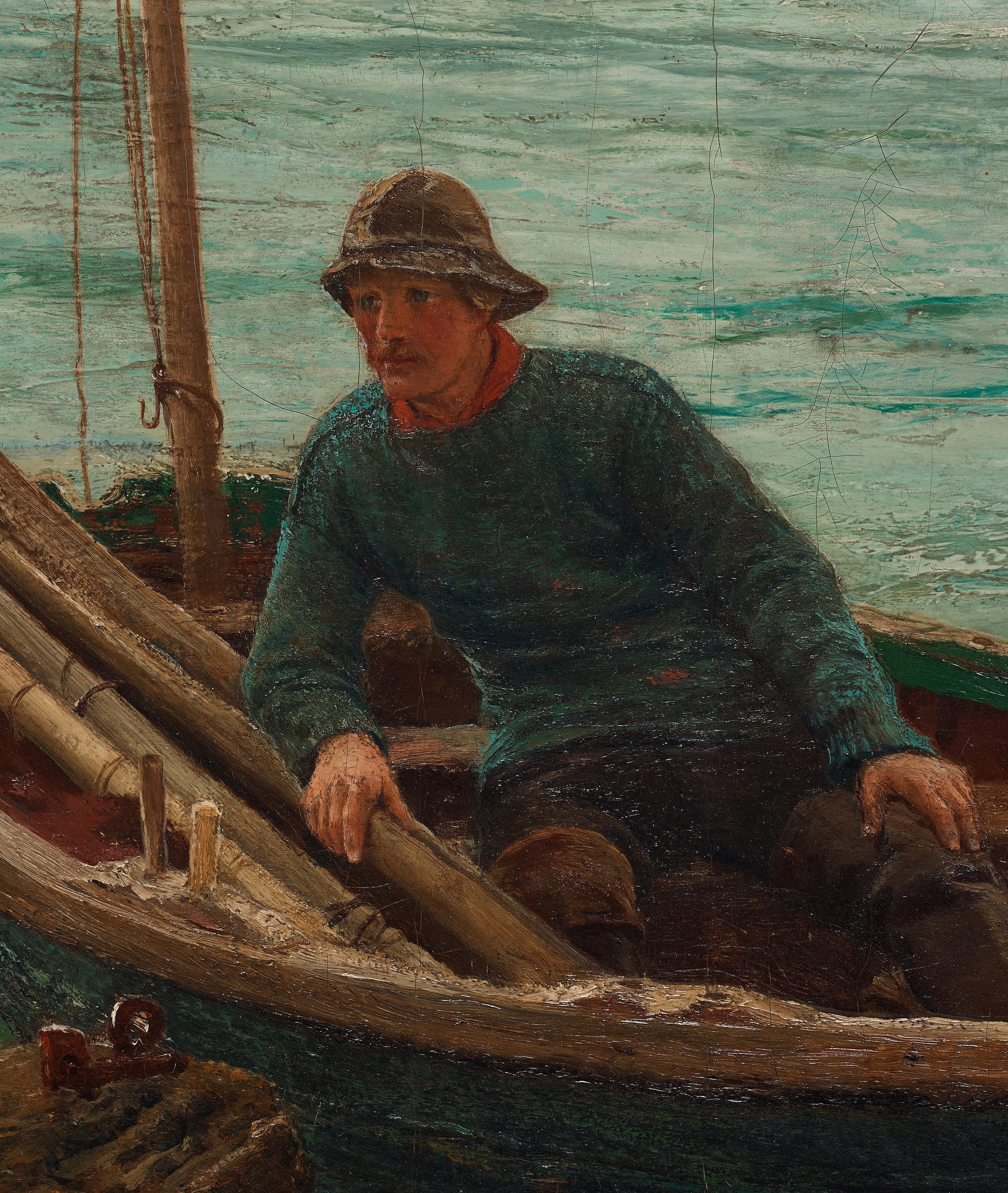 Charles Napier Hemy, "The fisherman's sweetheart". - Bukowskis