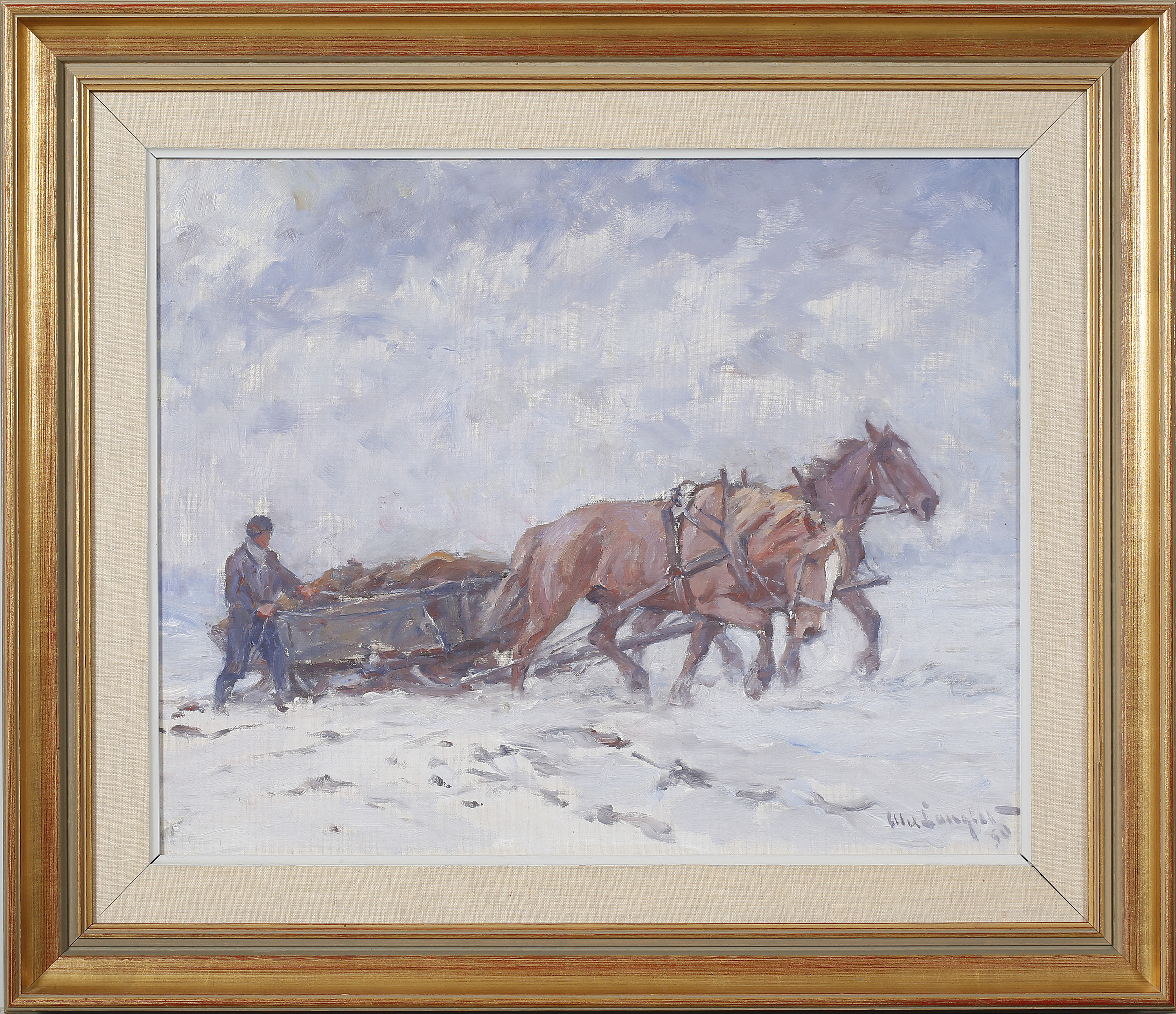 ALEXANDER LANGLET, oil on canvas, signed. - Bukowskis