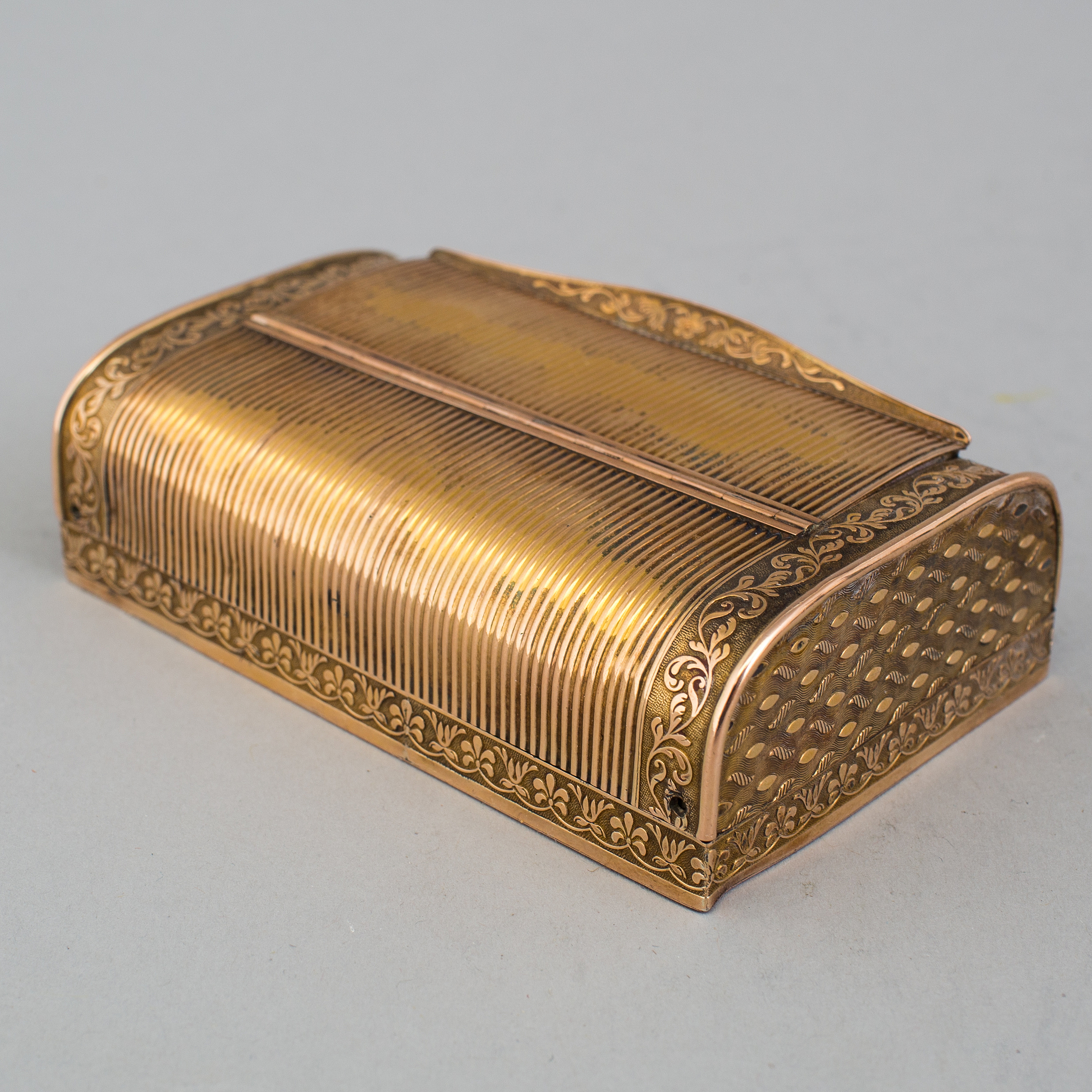 A brass music box, about 1900. - Bukowskis