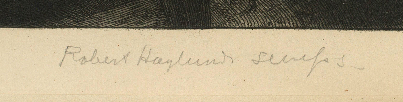 ROBERT HAGLUND, etsning, signerad. - Bukowskis