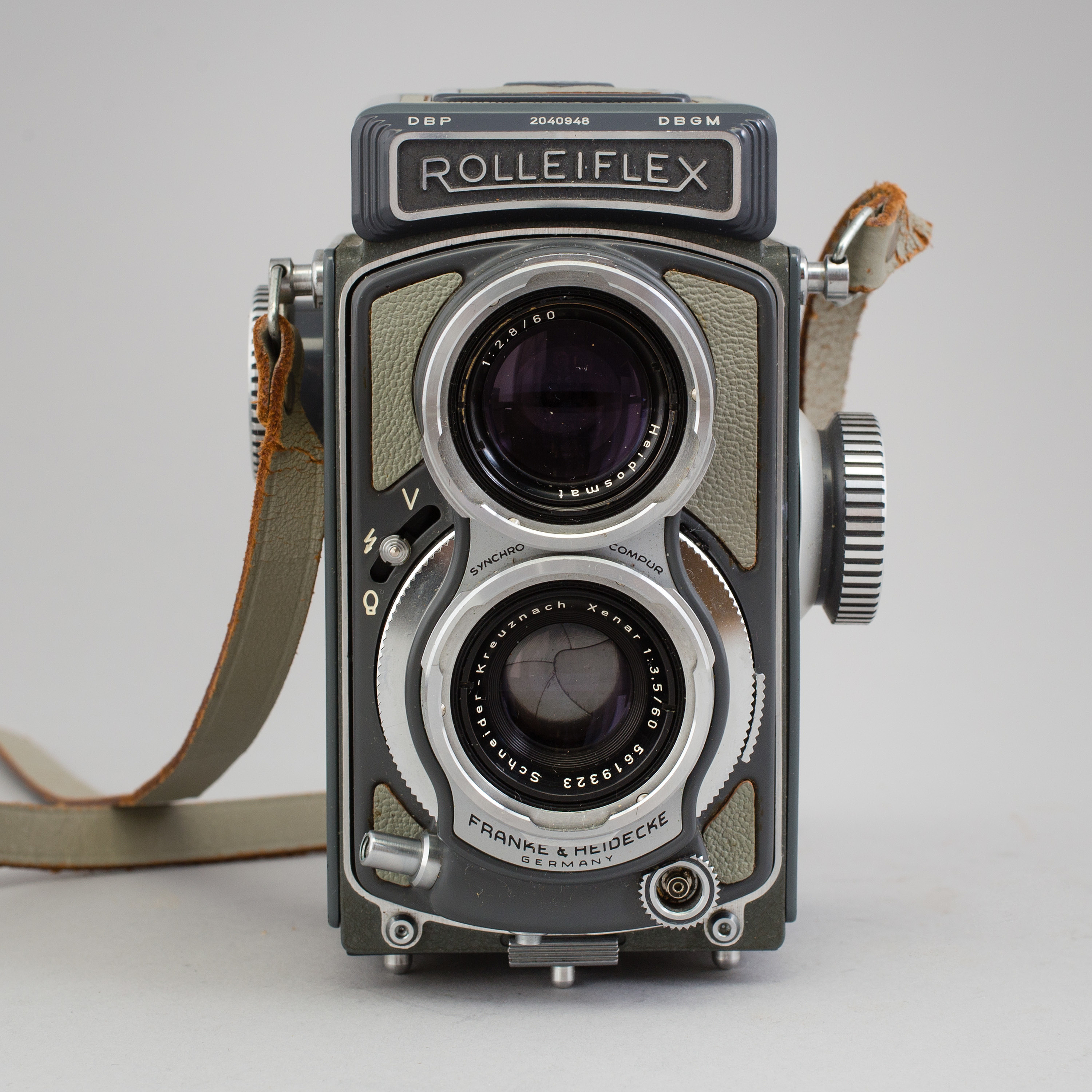 A German 1960´s baby 4x4 film Rolleiflex camera with Xenar 3,5/60mm, nr ...