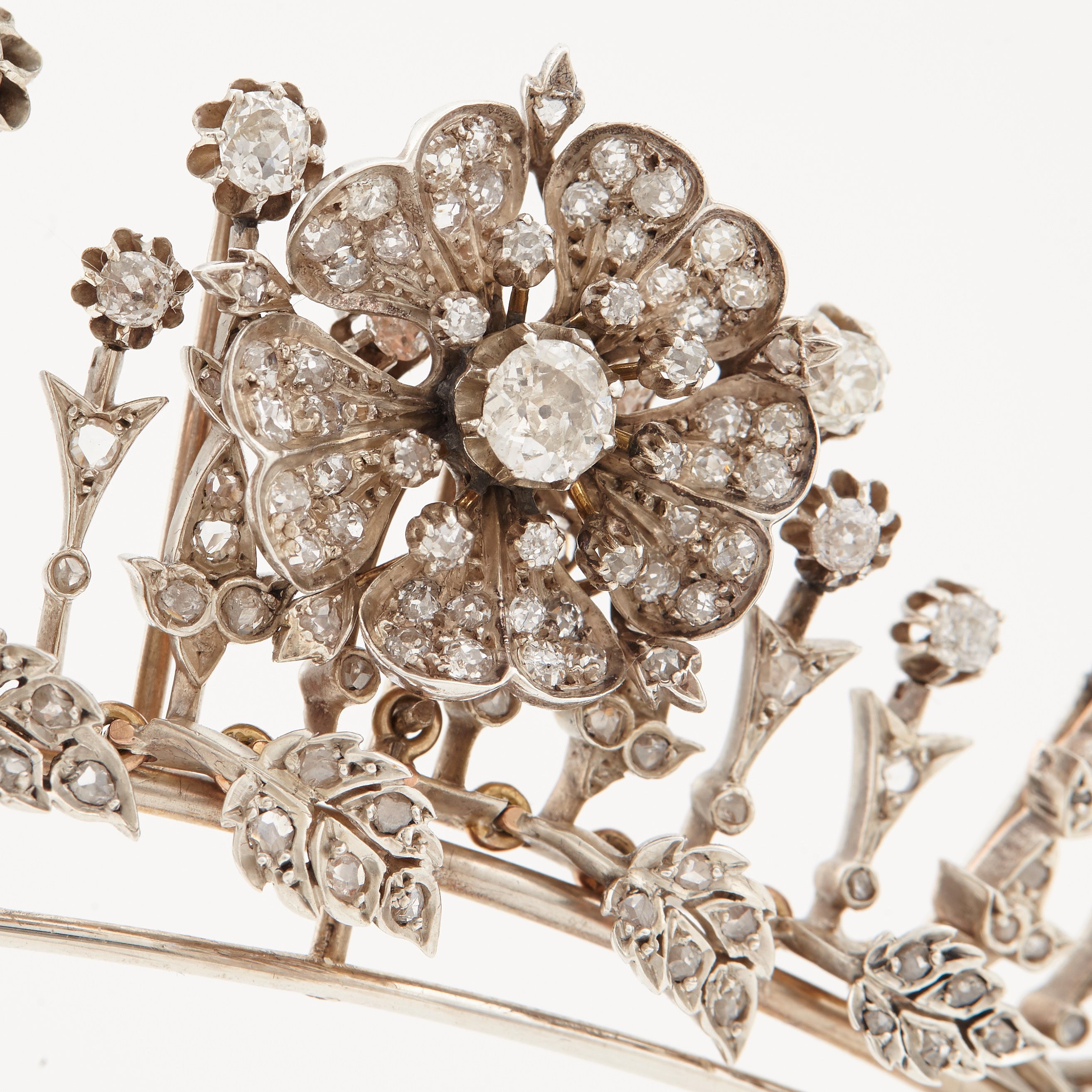A tiara with old cut diamonds. Late 19th century. - Bukowskis