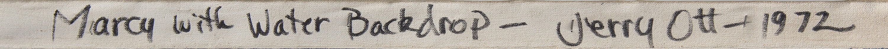 JERRY OTT, "Mara with water backdrop", akryl på duk, signerad och ...