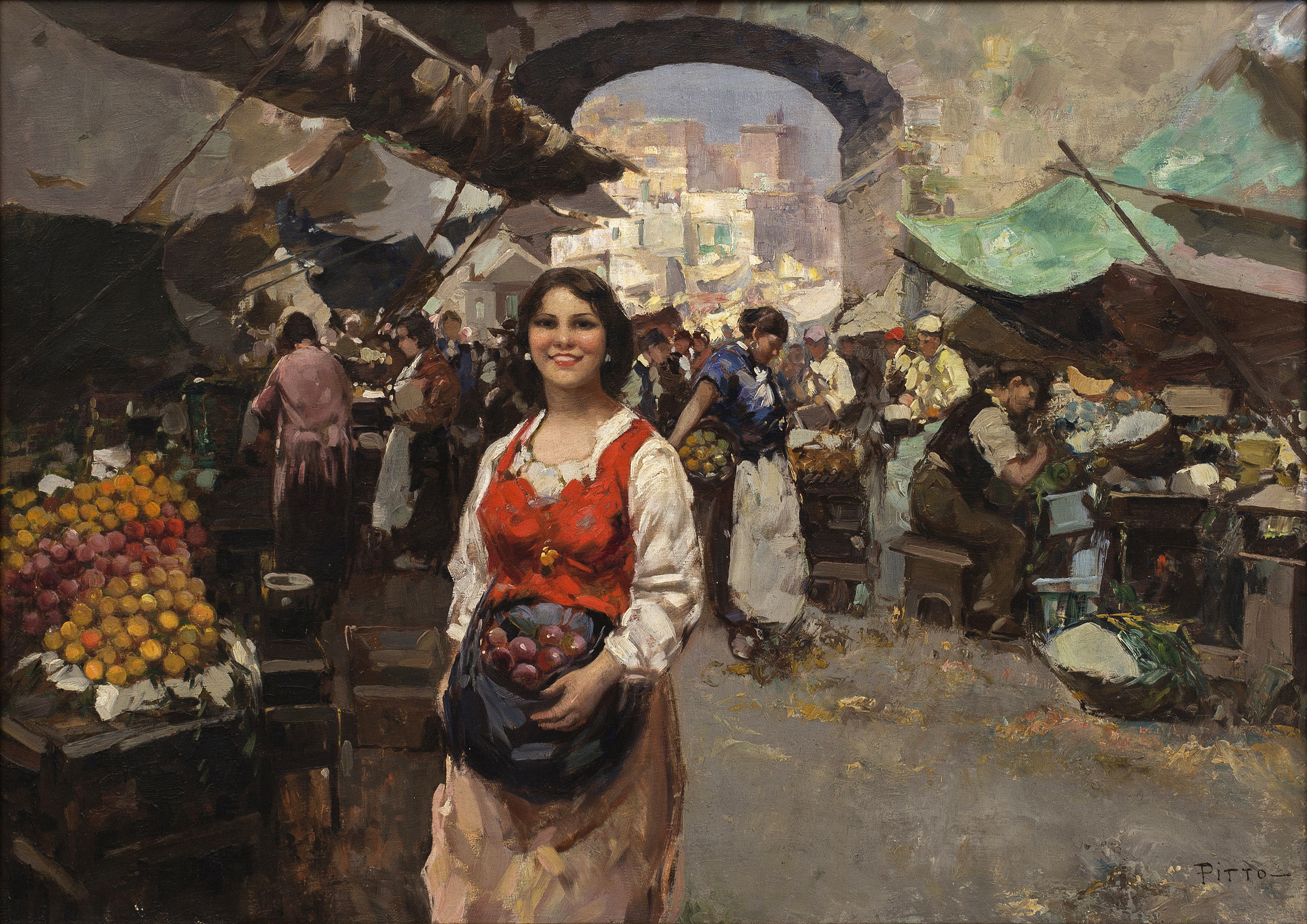 GIUSEPPE PITTO, oil on canvas, signed, - Bukowskis