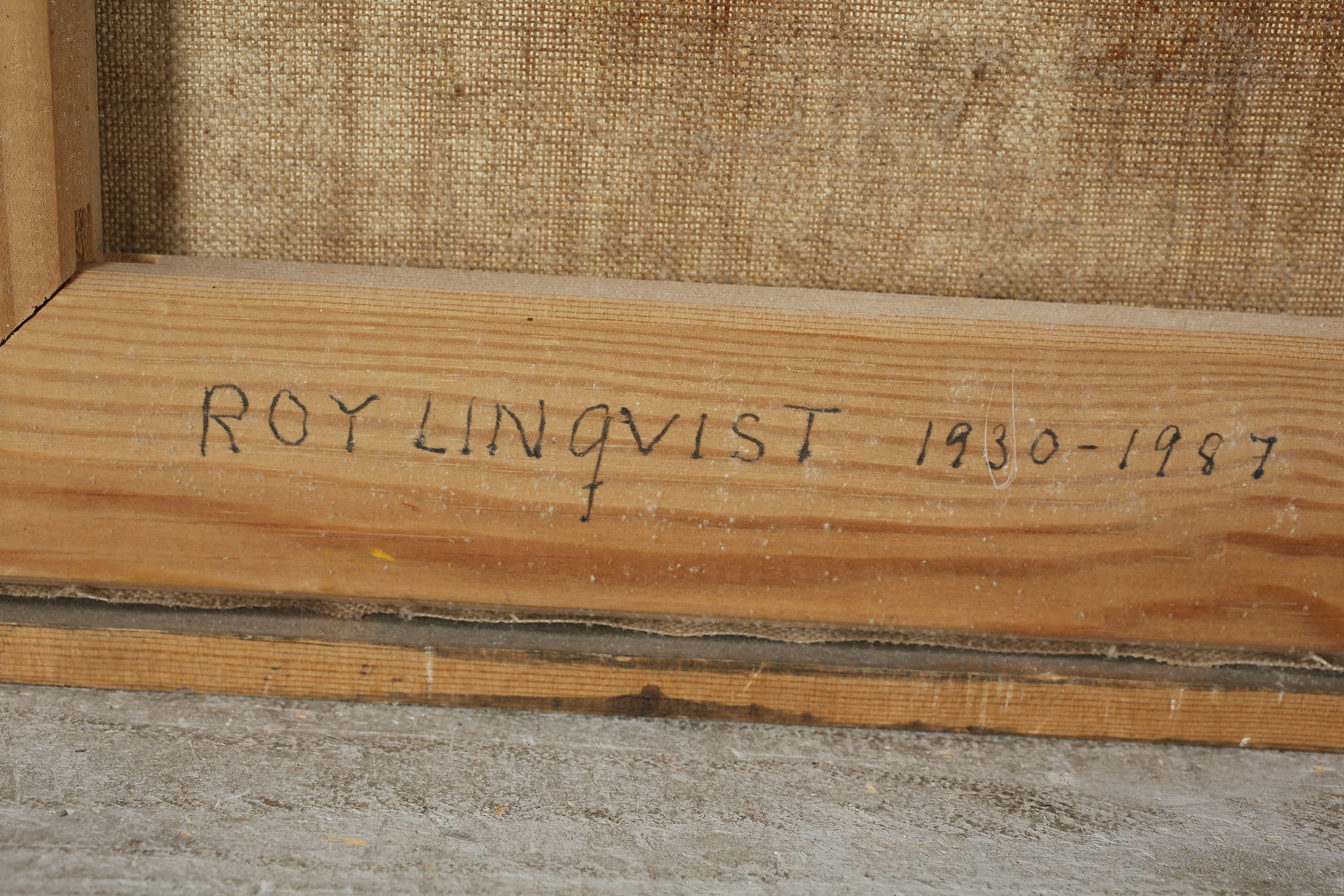 ROY LINDQVIST, oil on canvas, not signed, dated -62. - Bukowskis