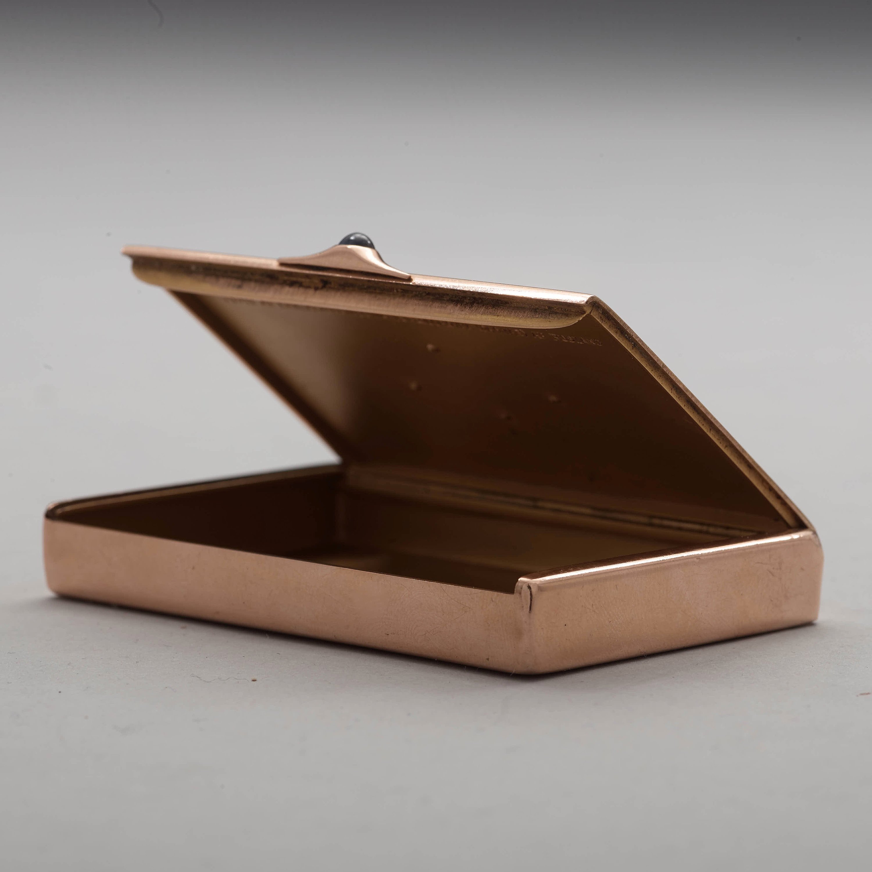 A Russian early 20th century gold case, mark of Morozov, St Petersburg ...