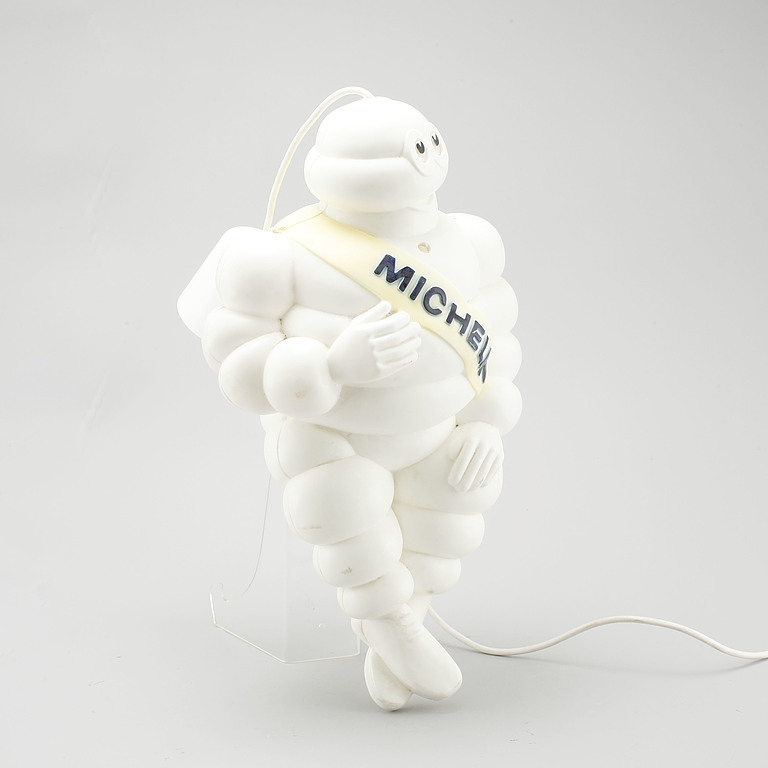A plastic Michelin Man Lamp from 1966. - Bukowskis
