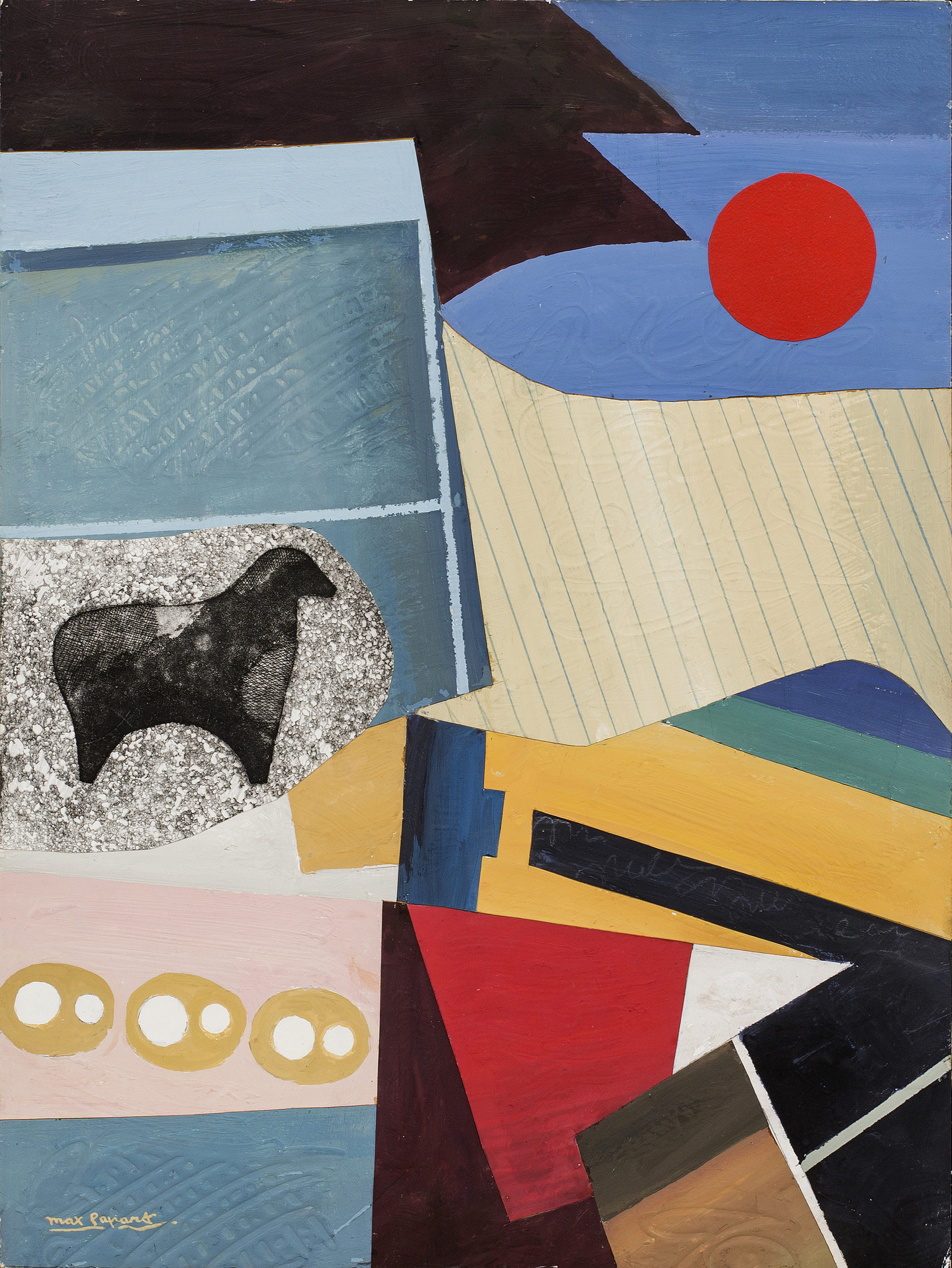 MAX PAPART, akryl med collage, signerad. - Bukowskis