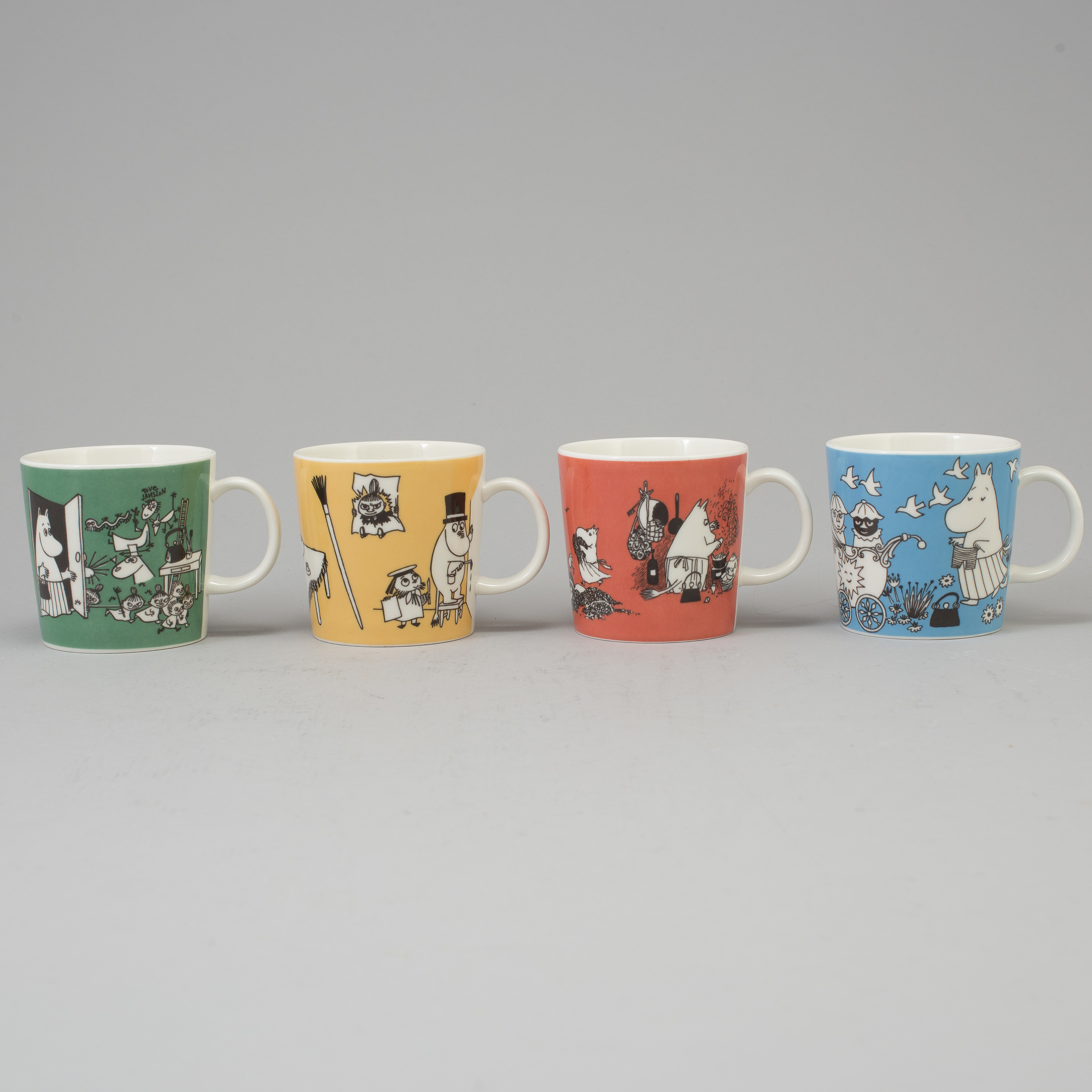 MUMIN MUGGAR, 4 st, Moomin-Characters, Arabia, Finland. - Bukowskis