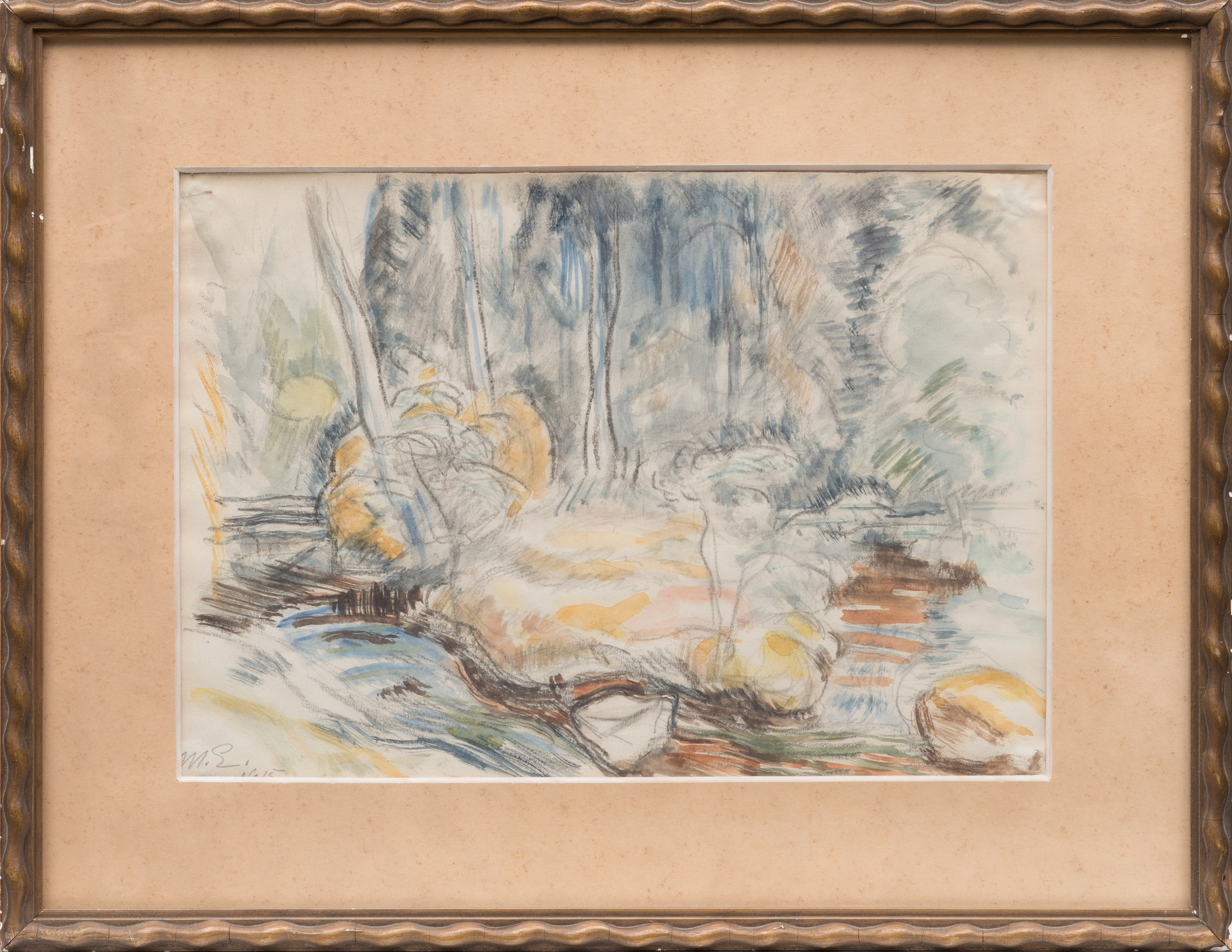 MAGNUS ENCKELL, blandteknik på papper, signerad och daterad 1915 ...