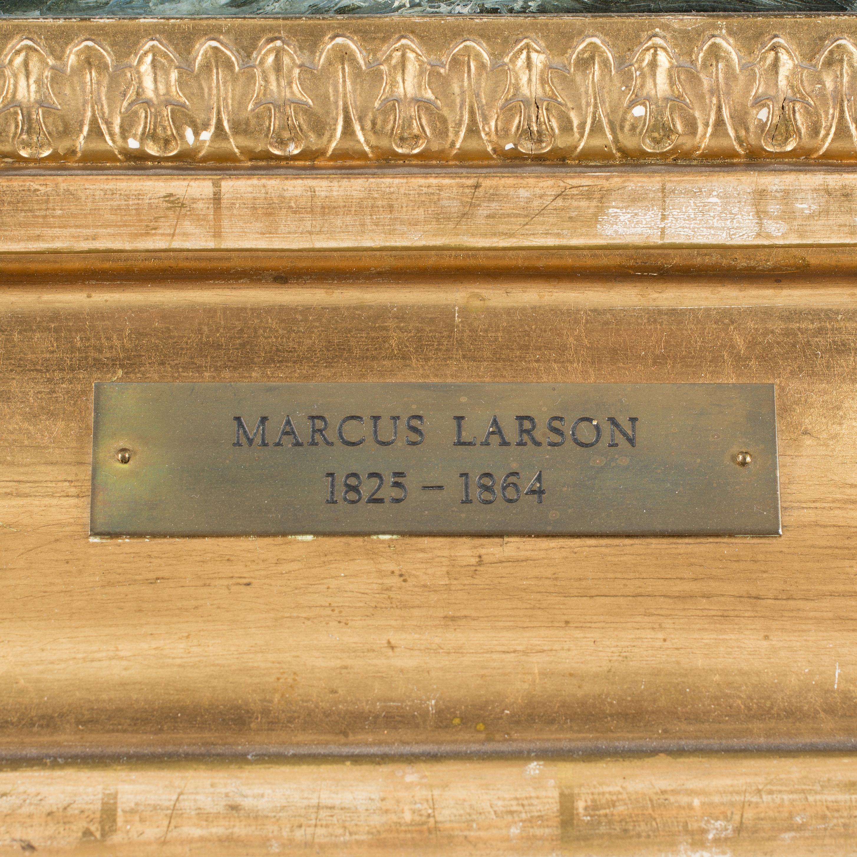 MARCUS LARSON, oil on canvas, signed SM Larson pinx. and dated 1850 ...