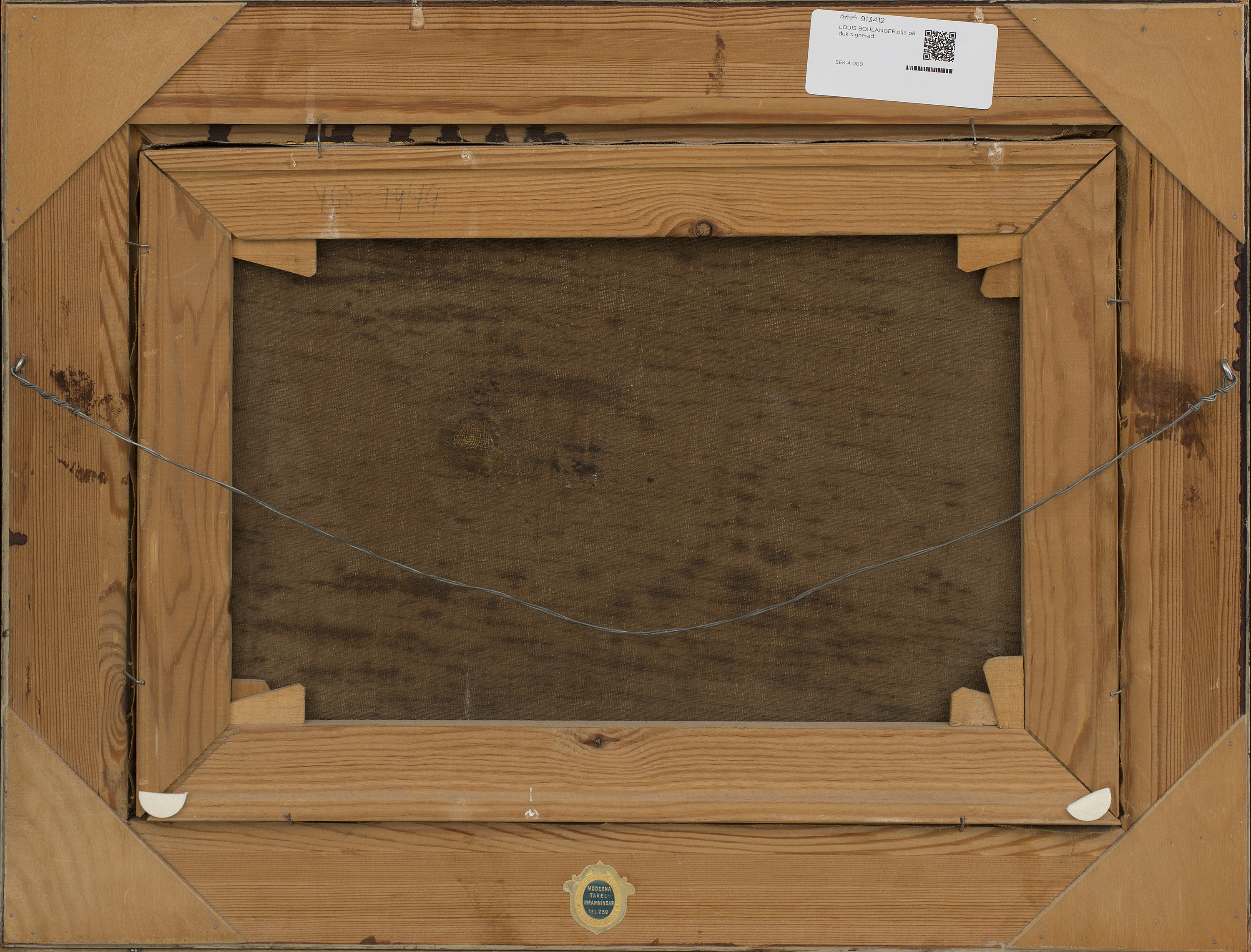 LOUIS BOULANGER, oil on canvas signed. - Bukowskis