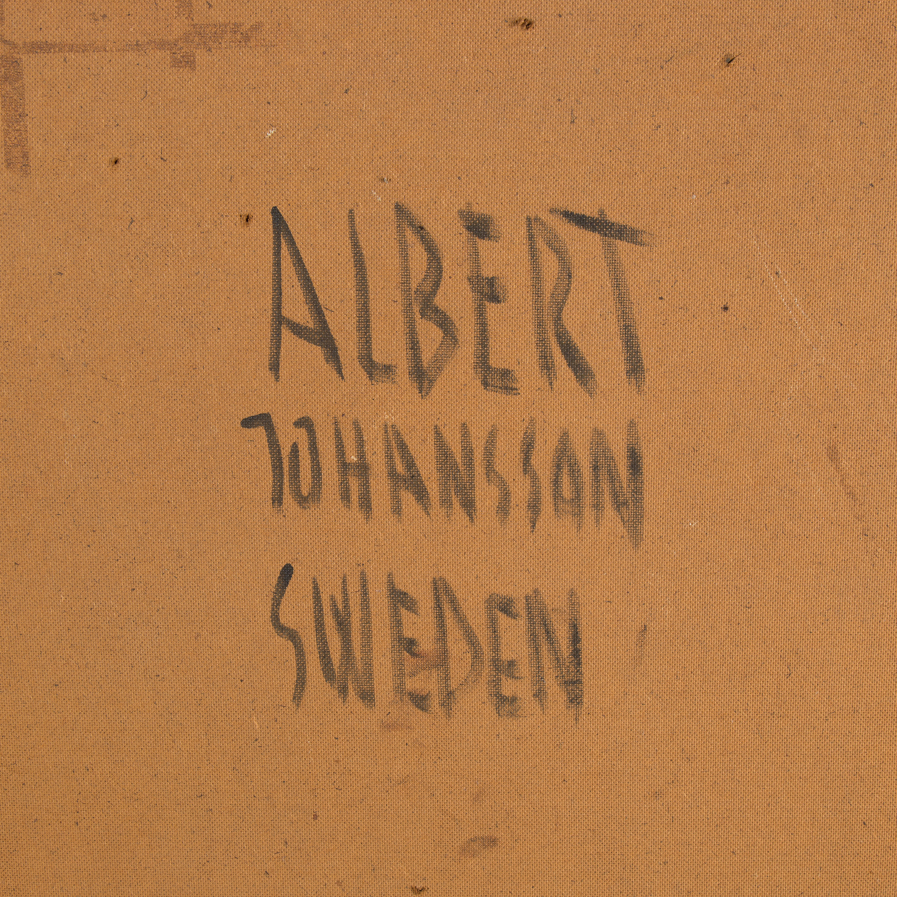 ALBERT JOHANSSON, olja på pannå, signerad och daterad -57 a tergo ...